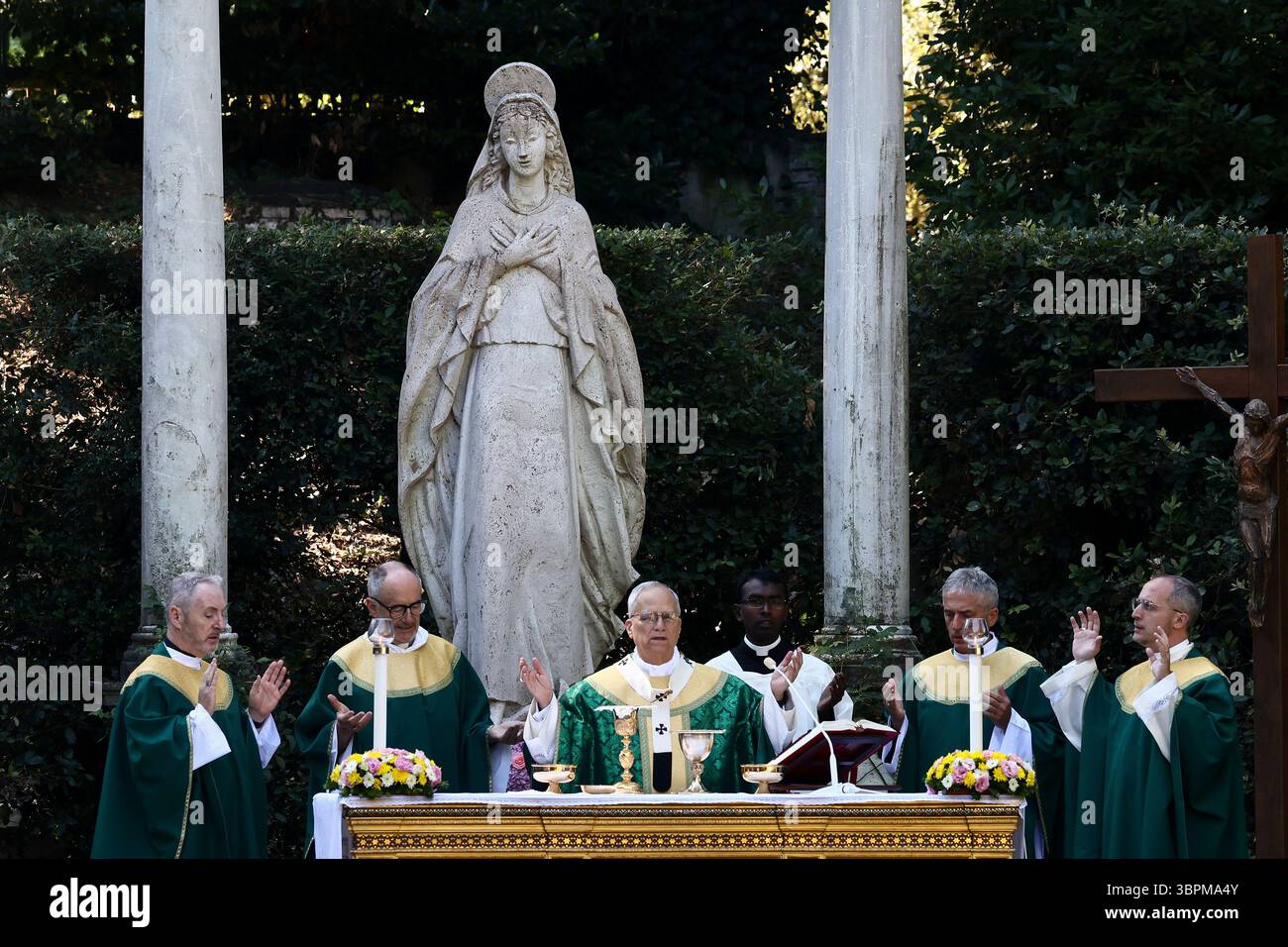 Pope Leo XIV leads the Mass for the Care of Creation, in Castel ...