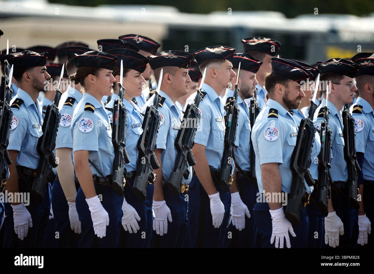 Satory, France. 08th July, 2025. Rehearsals in Satory of the military ...