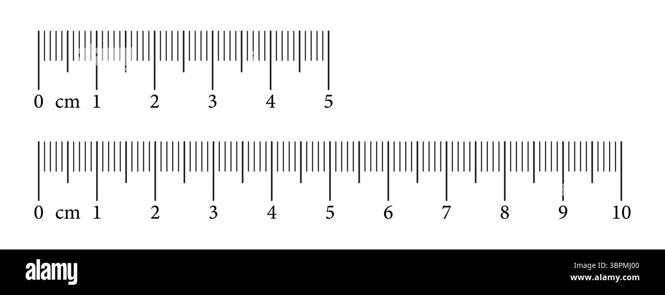 Collection measuring charts with 5, 10 centimeters. Set of eps ...