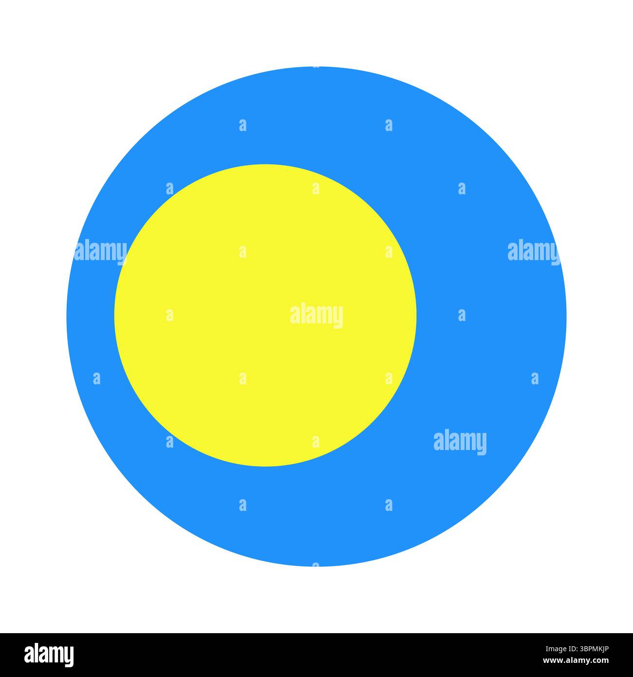 Palau flag. Circular symbol. Round button, banner, icon. National sign. Vector illustration ...