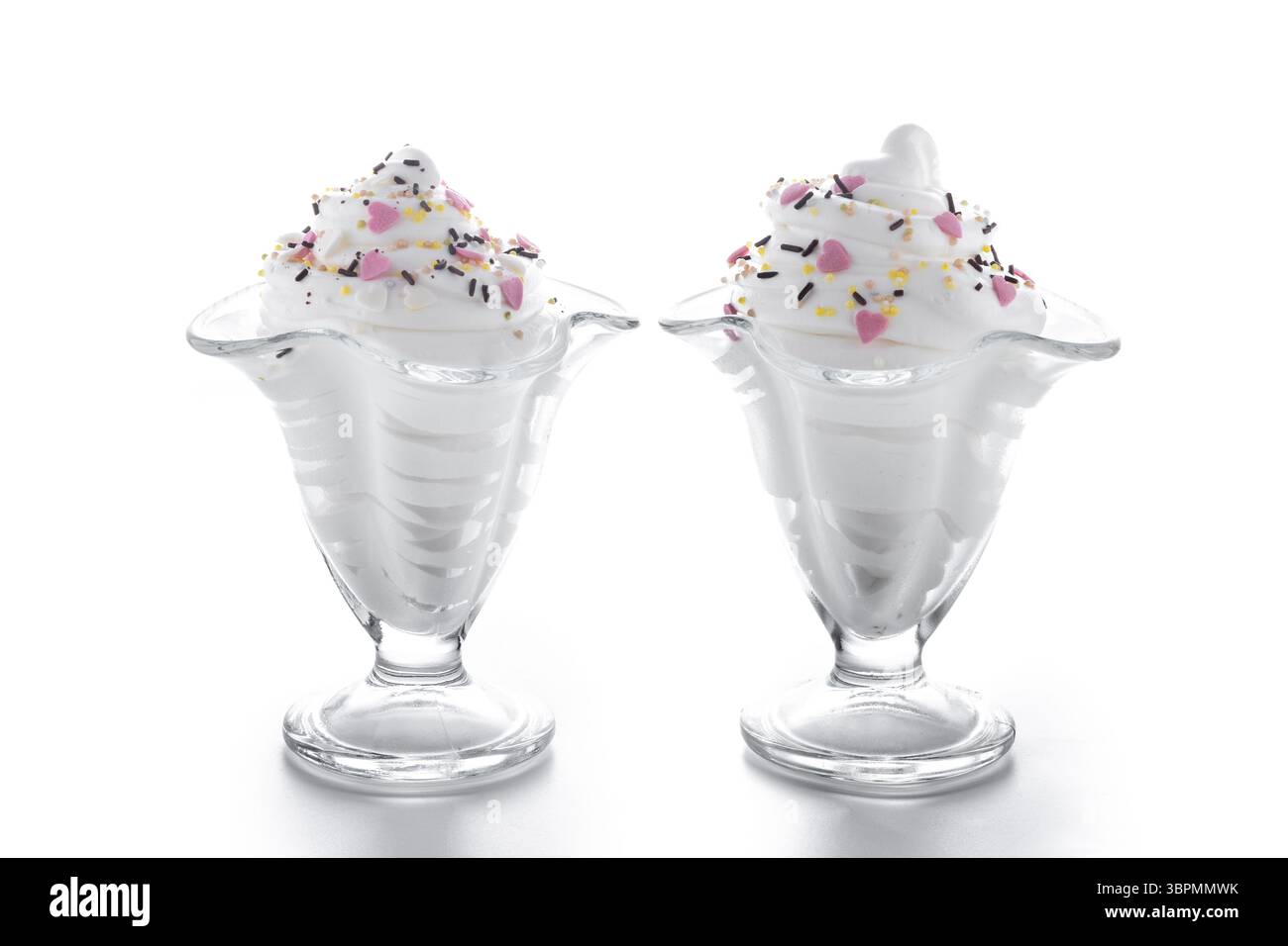 Whipped Cream Delight with Sprinkles isolated on white background Stock ...