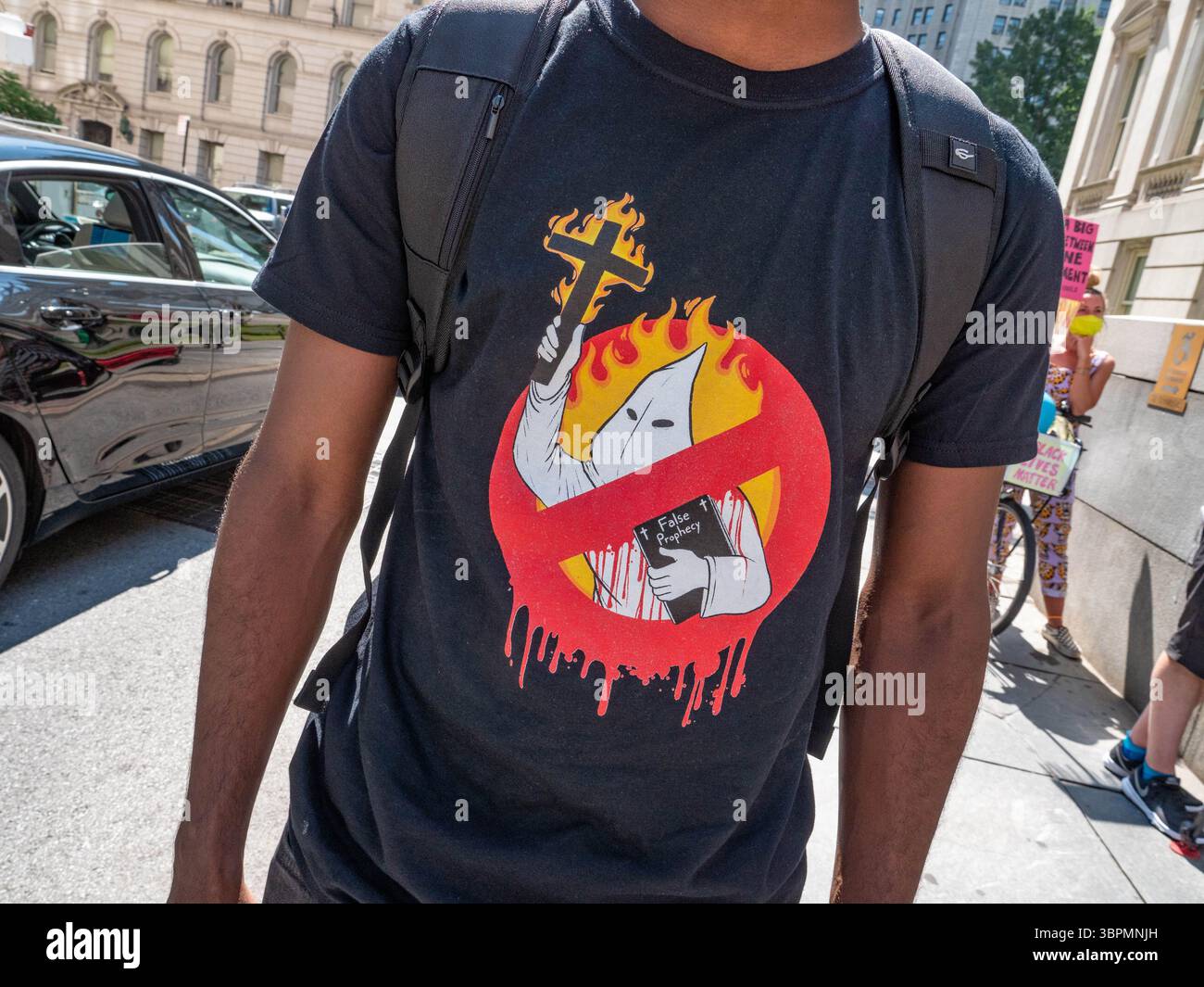 June 19, 2020, New York, New York, USA: BLM Protester seen wearing an ...