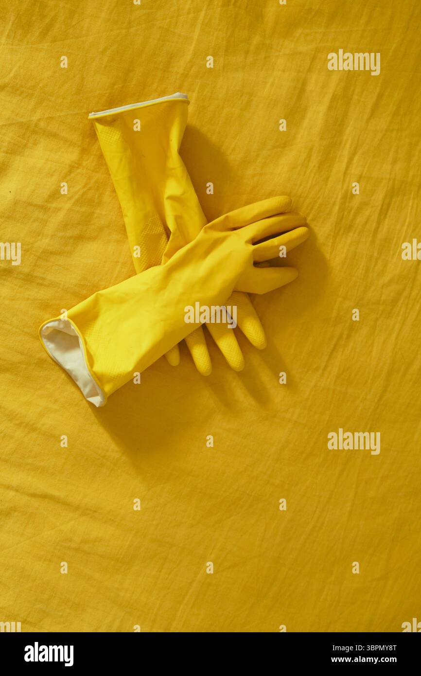Cleaning surface in bright yellow hi-res stock photography and images ...