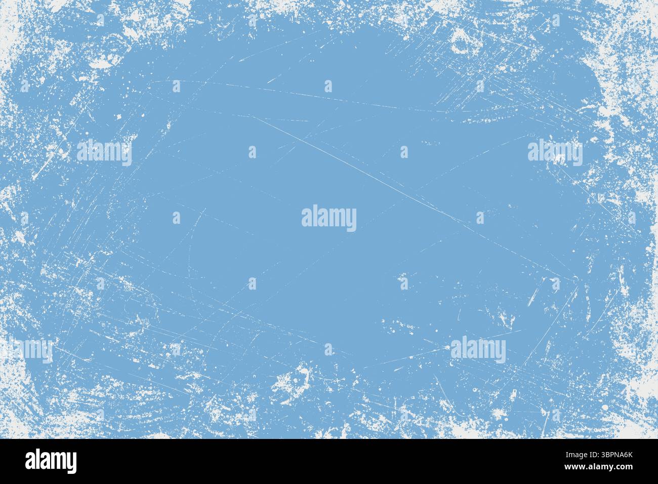 Hand drawn grunge background. Distress blue and white weathered rough ...