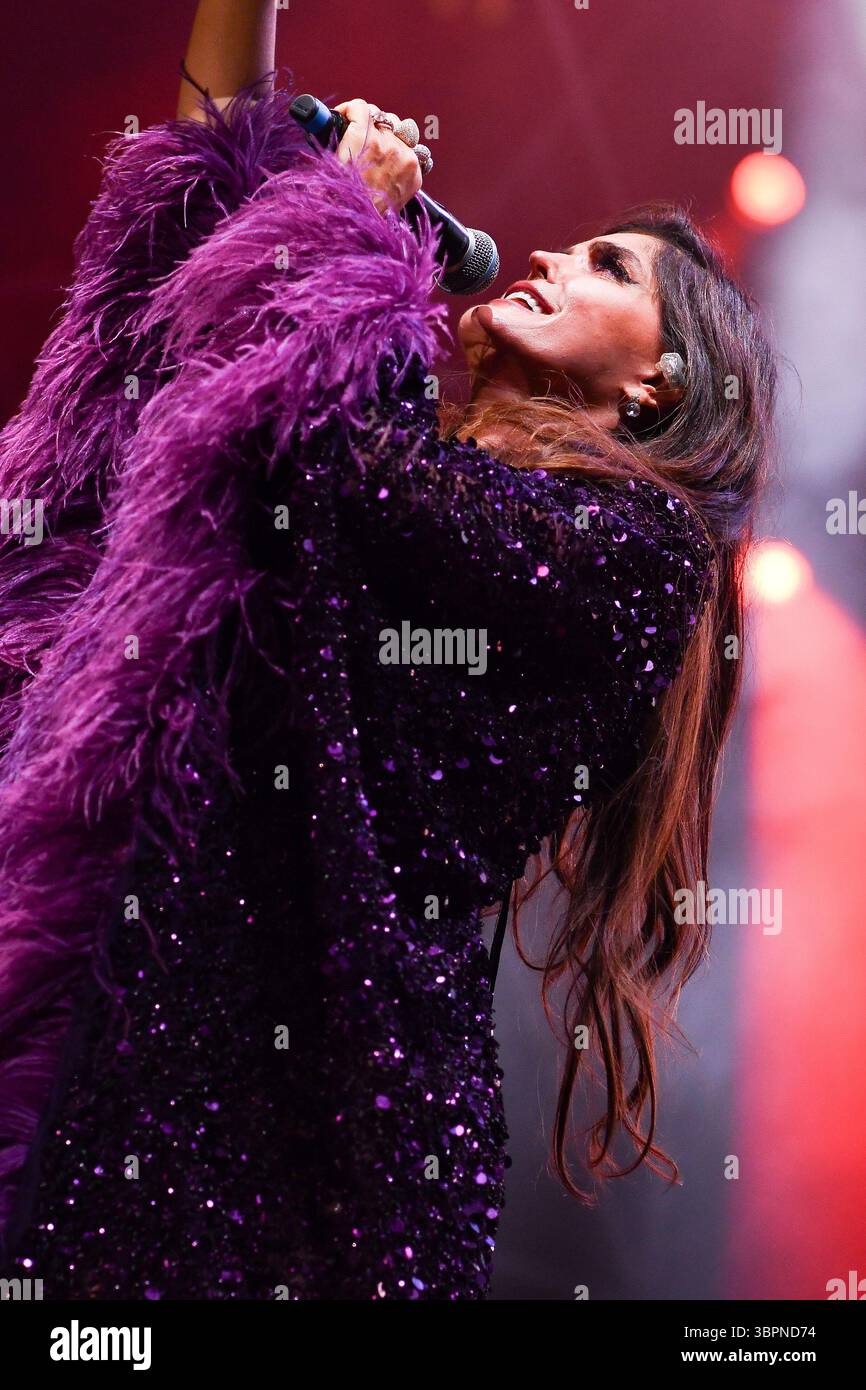 Ana Barbara Mexican singer performs during the concert of the Mado ...