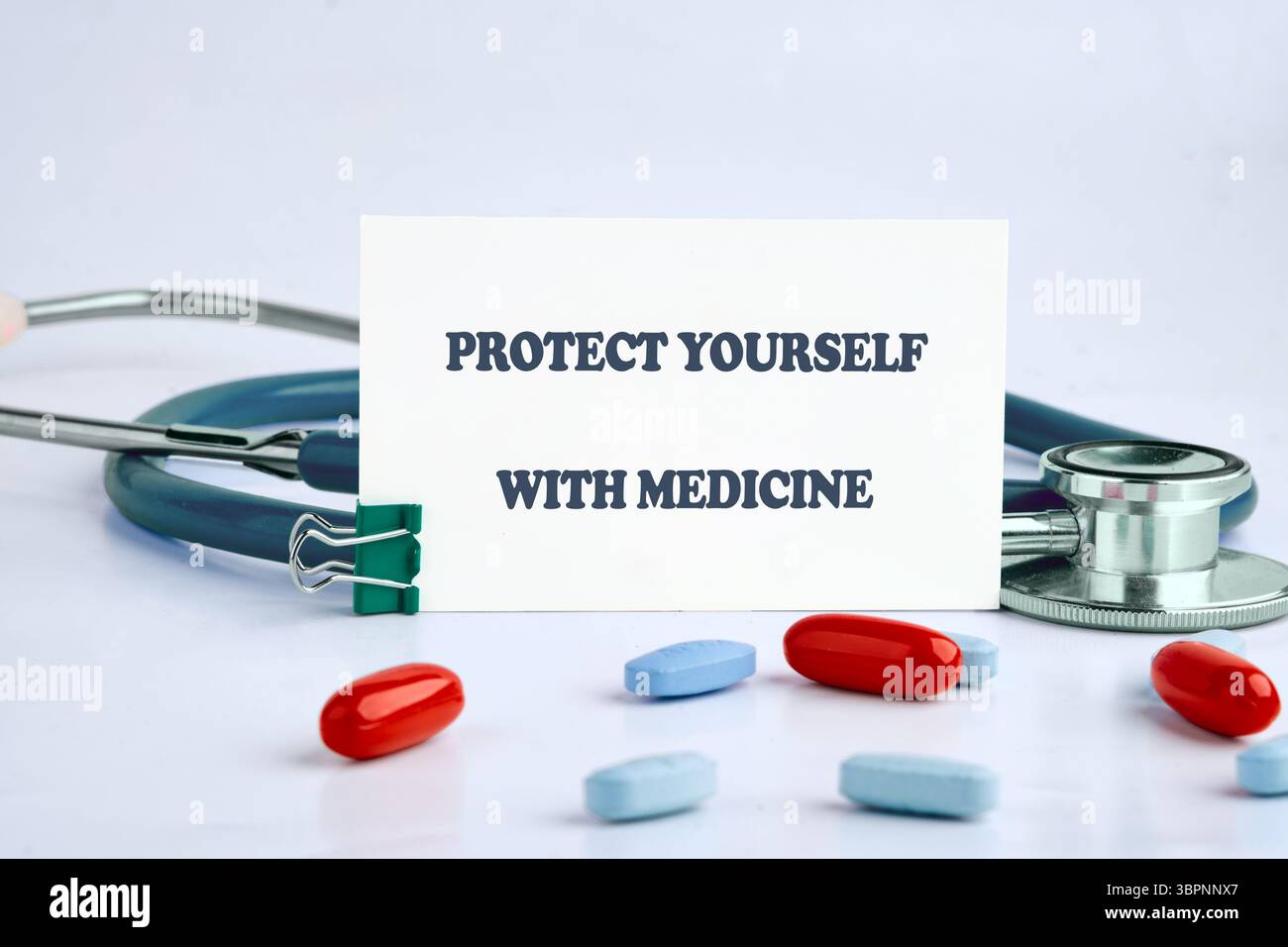 The concept phrase PROTECT YOURSELF WITH MEDICINE. Self care and ...
