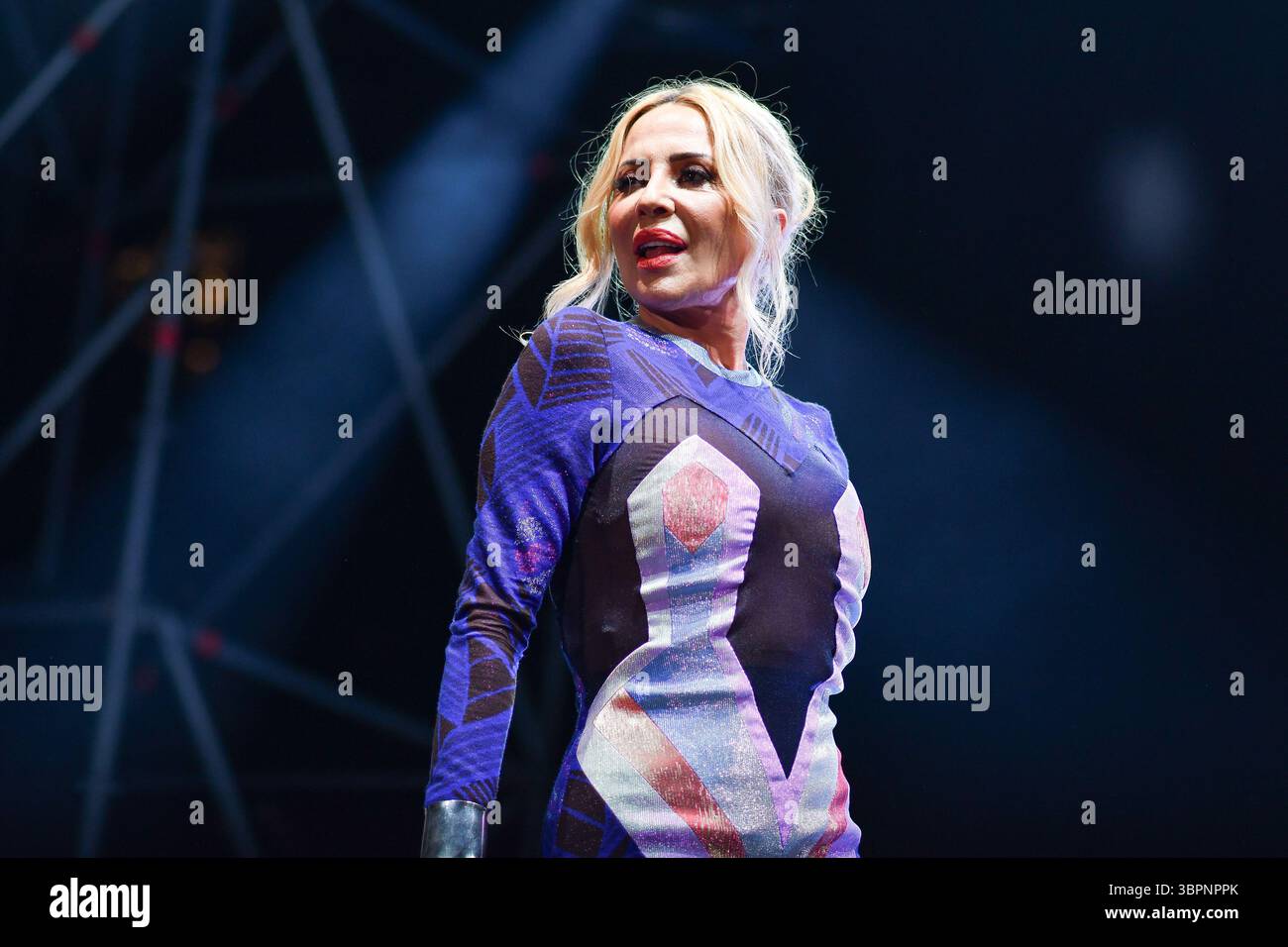 Marta Sanchez Spanish singer performs during the concert of the Mado ...