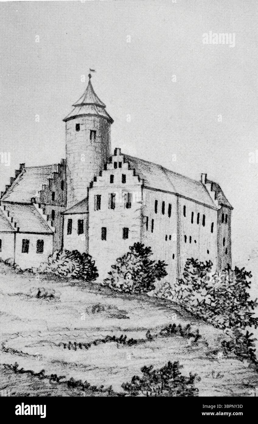 Lisberg Castle in the Middle Ages, an early medieval spur castle in the ...