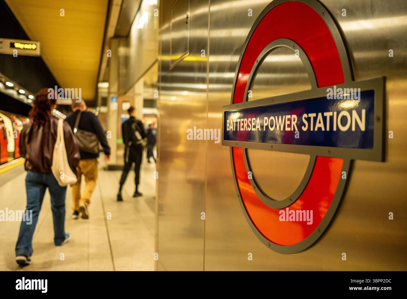 LONDON- JULY 7, 2025: Battersea Power Station Underground station, a ...