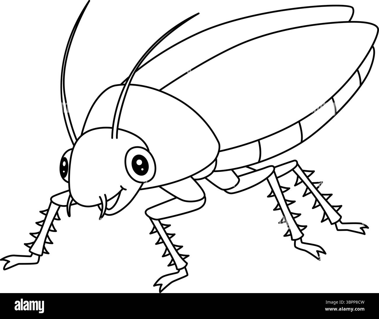 Insect Cockroach Animal Isolated Coloring Page Stock Vector Image & Art ...