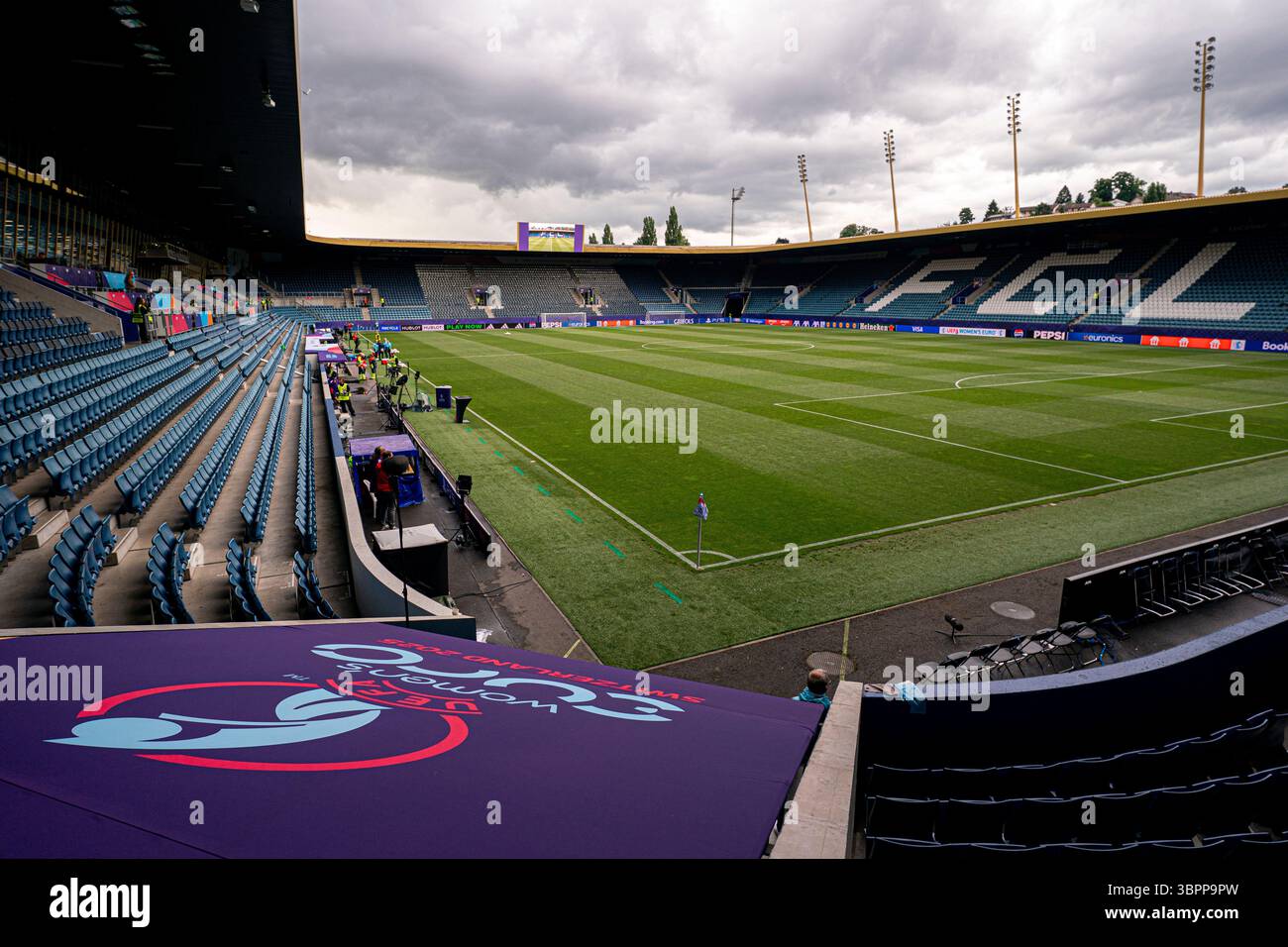 Lucerne, Switzerland, July 8th 2025 Panoramic view of Allmend Stadion ...