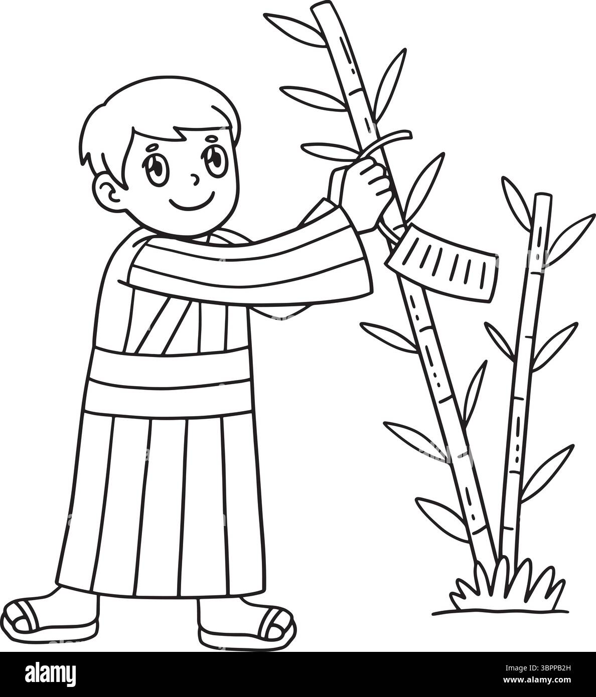 Hand on bamboo Black and White Stock Photos & Images - Alamy