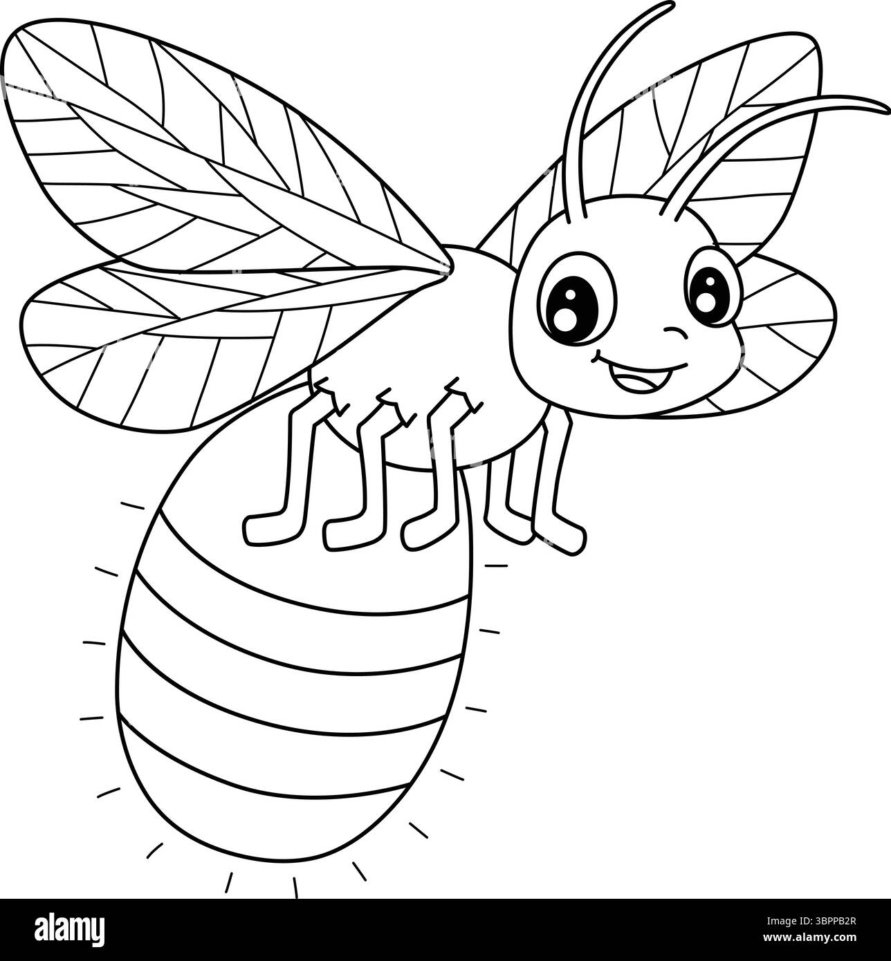 Insect Firefly Animal Isolated Coloring Page Stock Vector Image & Art ...