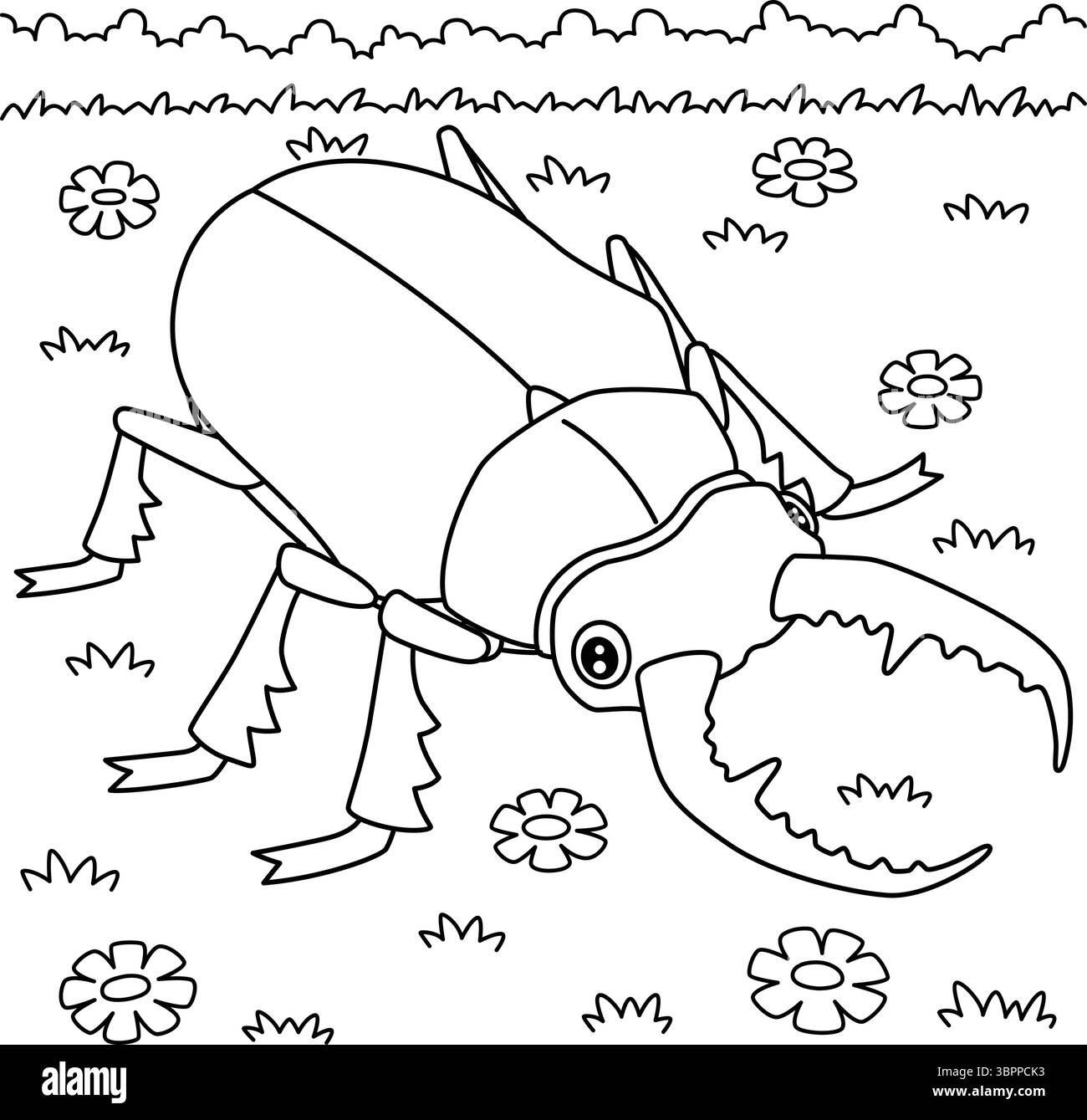 hercules beetle coloring page