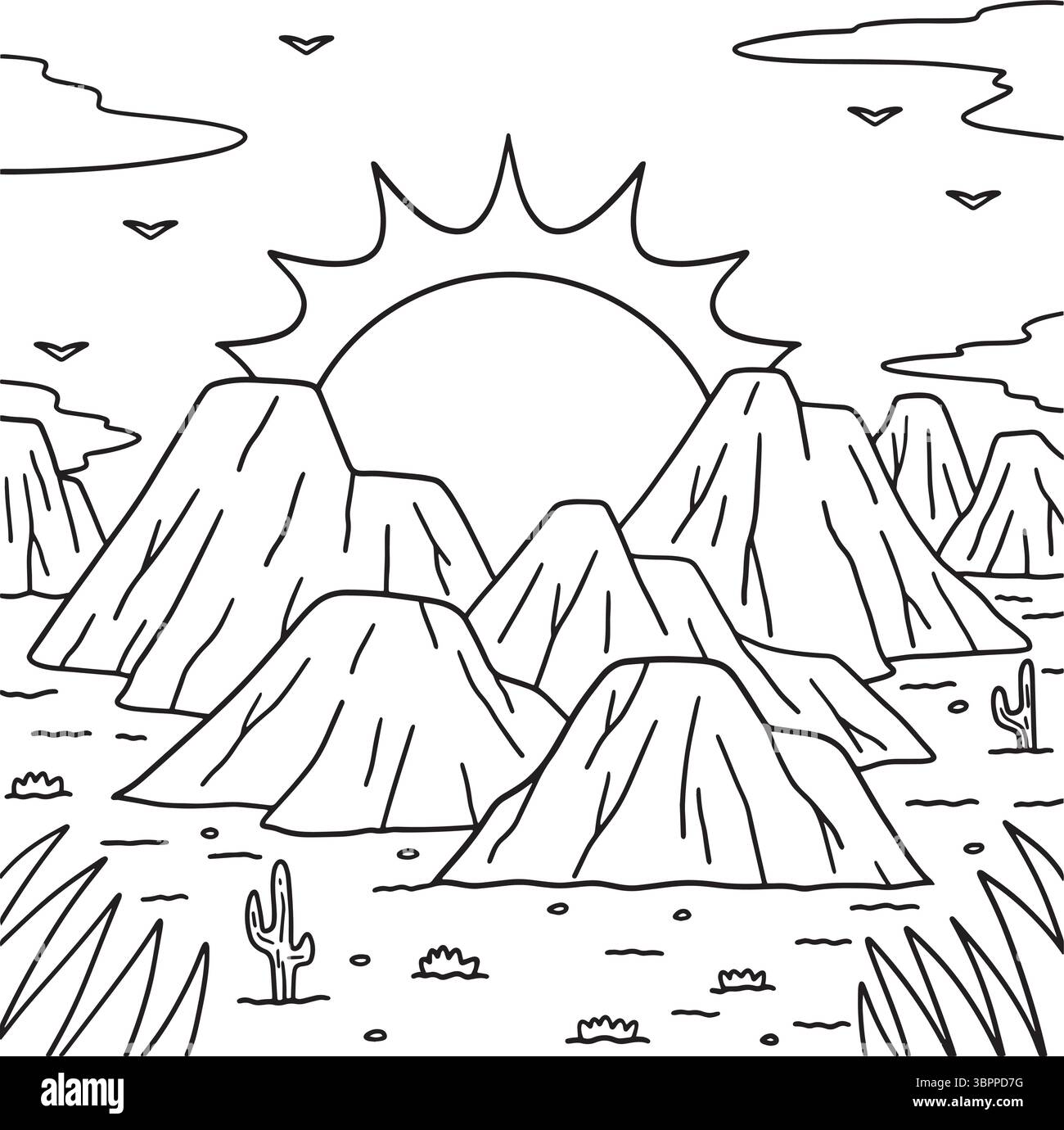 Mountain desert landscape Cut Out Stock Images & Pictures - Alamy