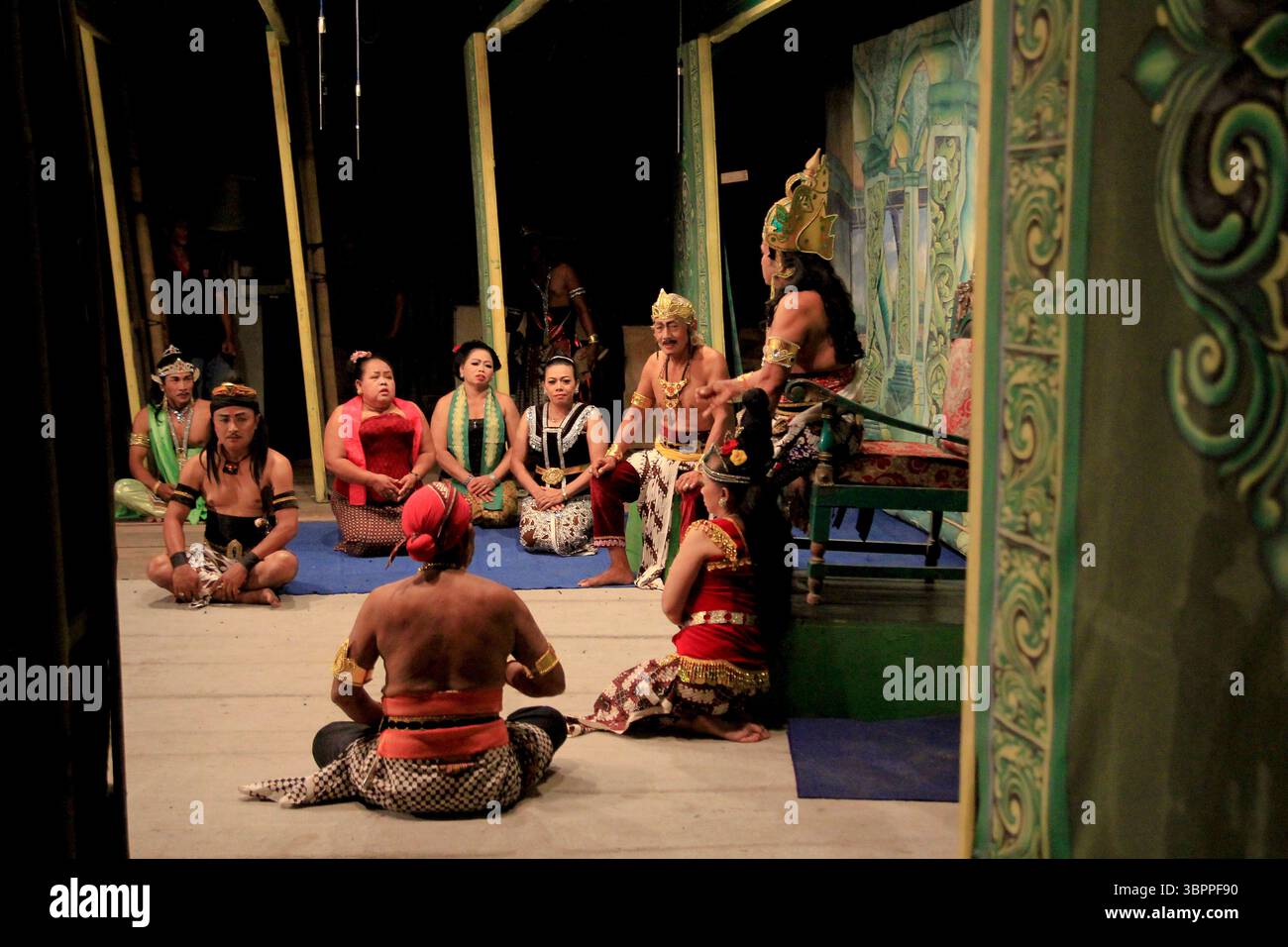 The traditional art performance of Ketoprak Tobong, played by actors ...