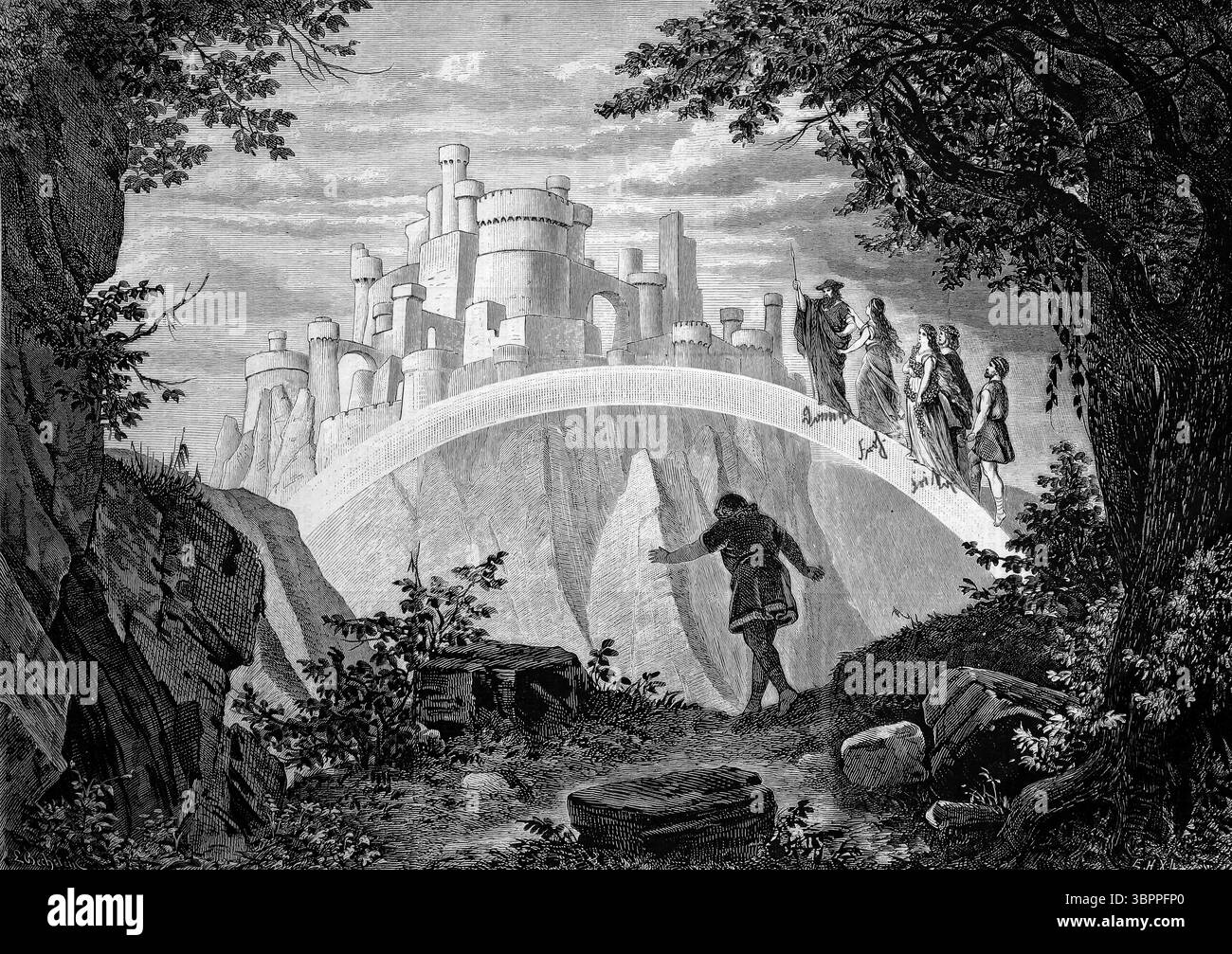 The final scene from Rheingold, the gods walk on the rainbow bridge to ...