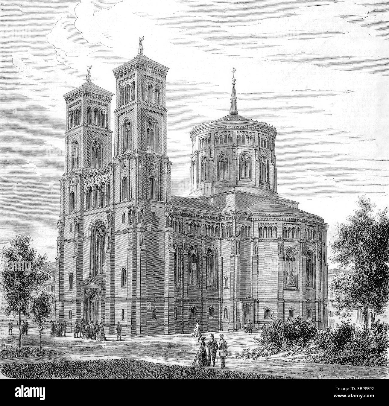 Romanesque church building Black and White Stock Photos & Images - Alamy