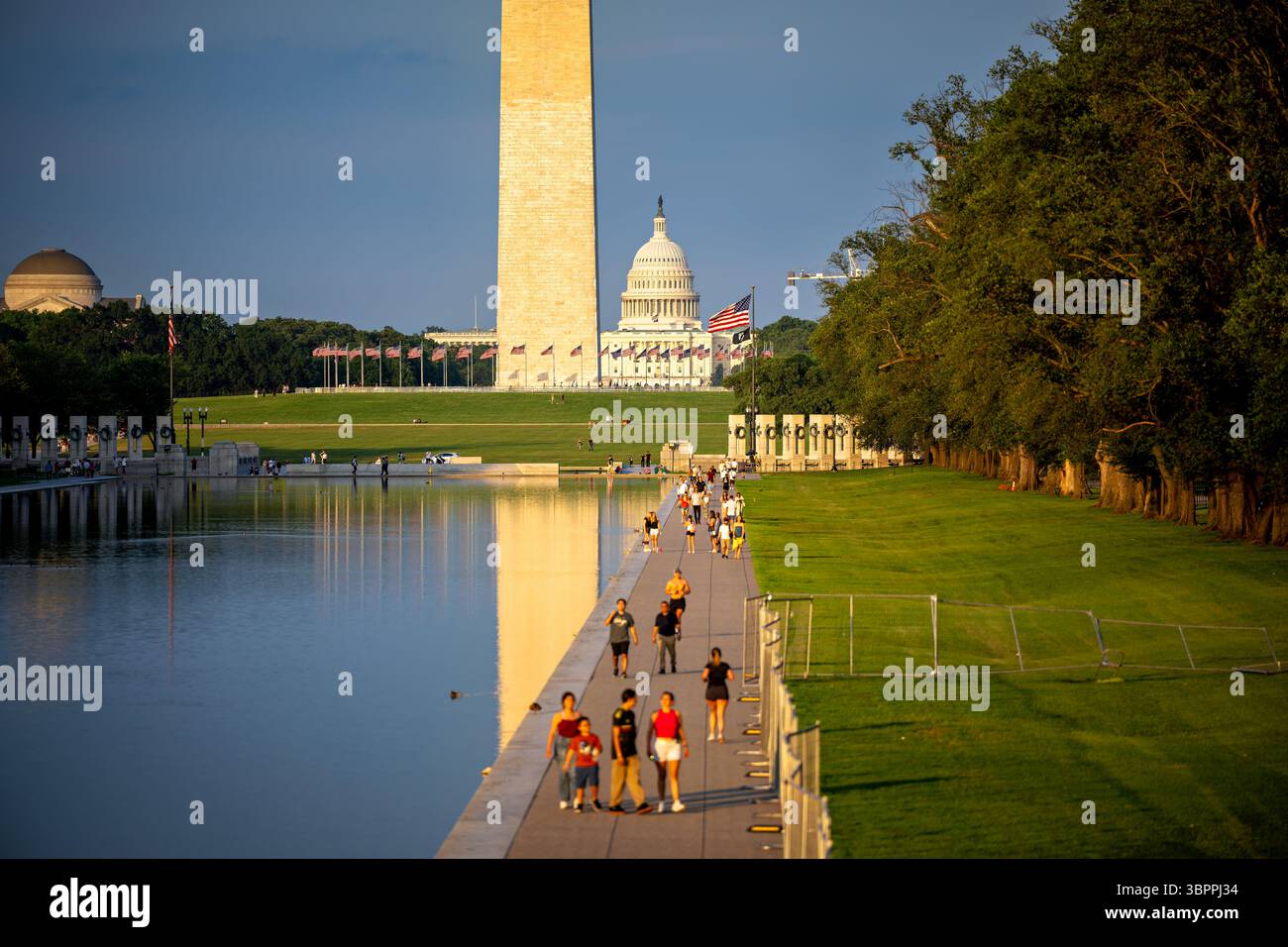 WASHINGTON DC — Flags are displayed at the base of the Washington ...
