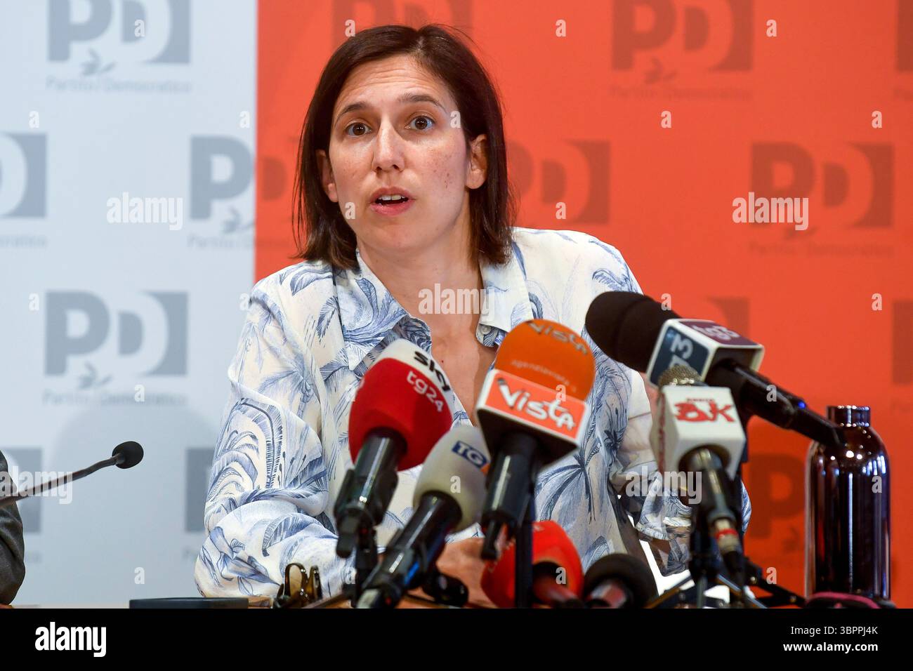 Italy, Rome, 9 July, 2025 : Elly Schlein, secretary of Democratic Party ...