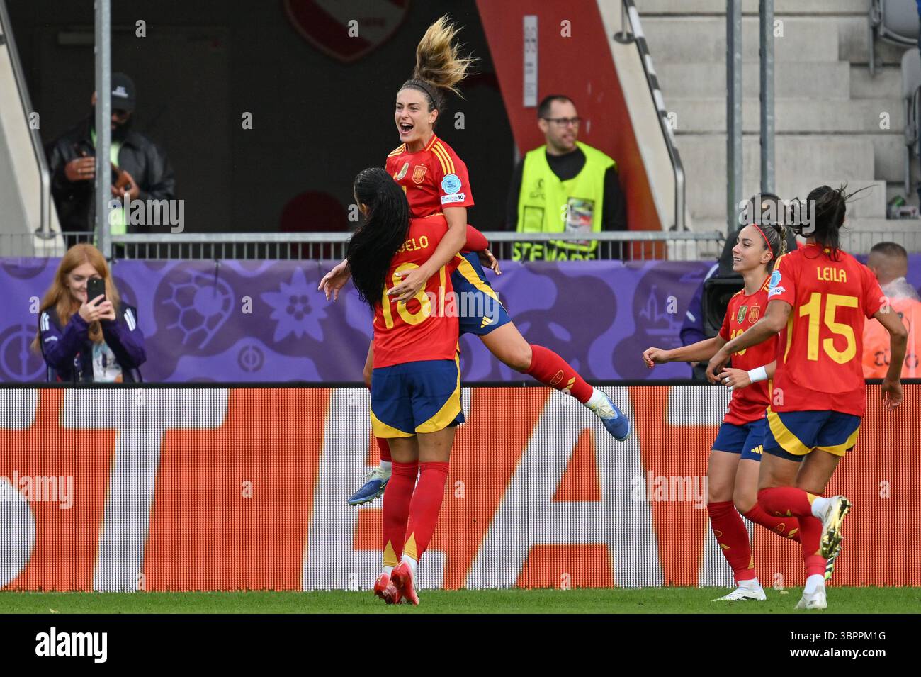 Alexia Putellas (11) of Spain pictured celebrating after scoring the 6 ...