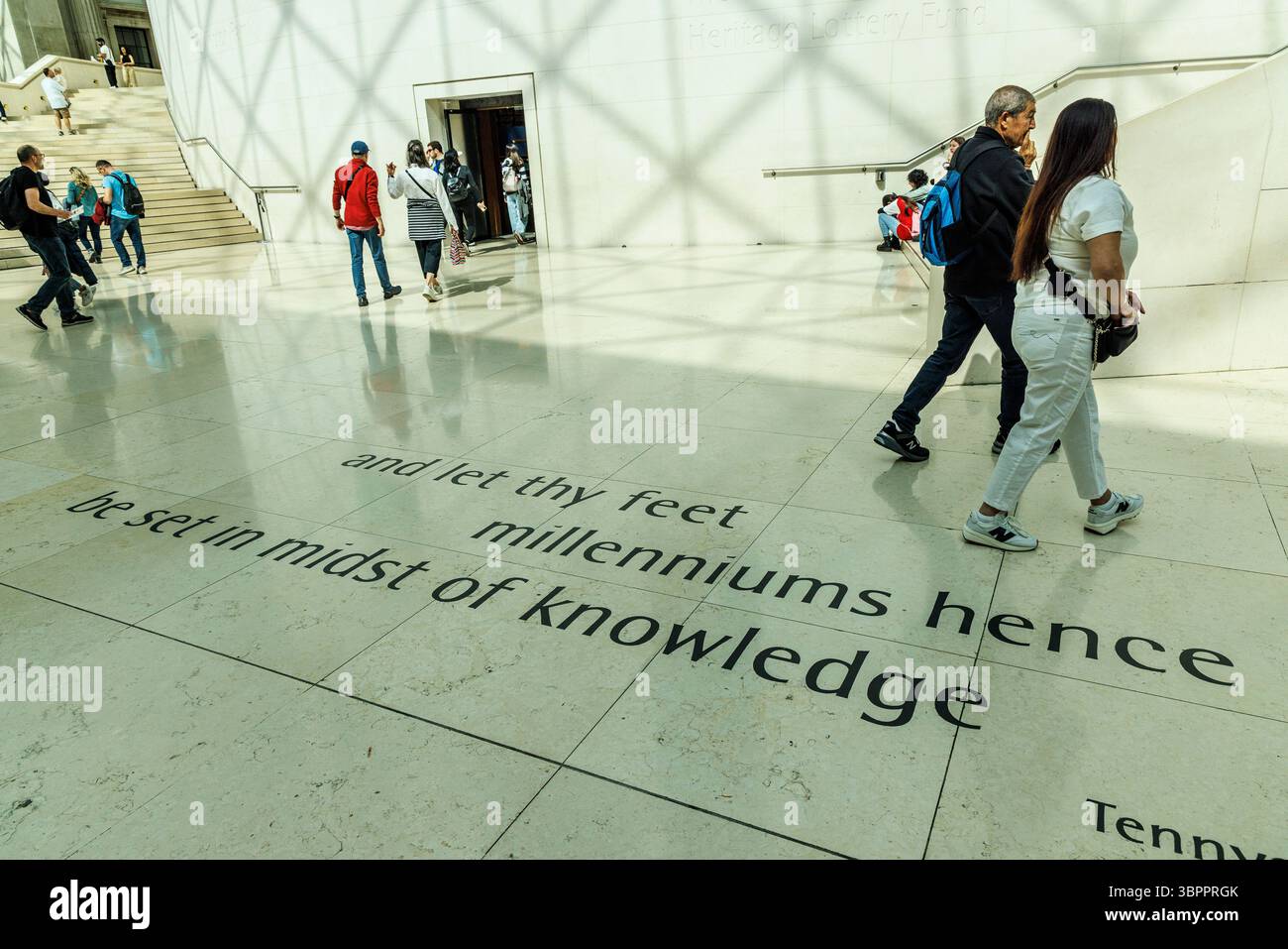Tennyson poem inscribed in the floor of the British Museum, London ...
