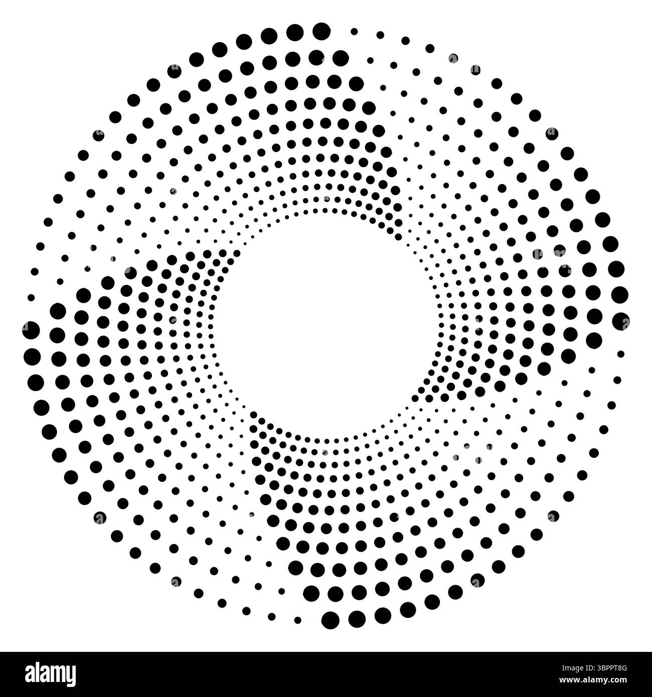 Spiral dots background design. Abstract monochrome background. Vector ...