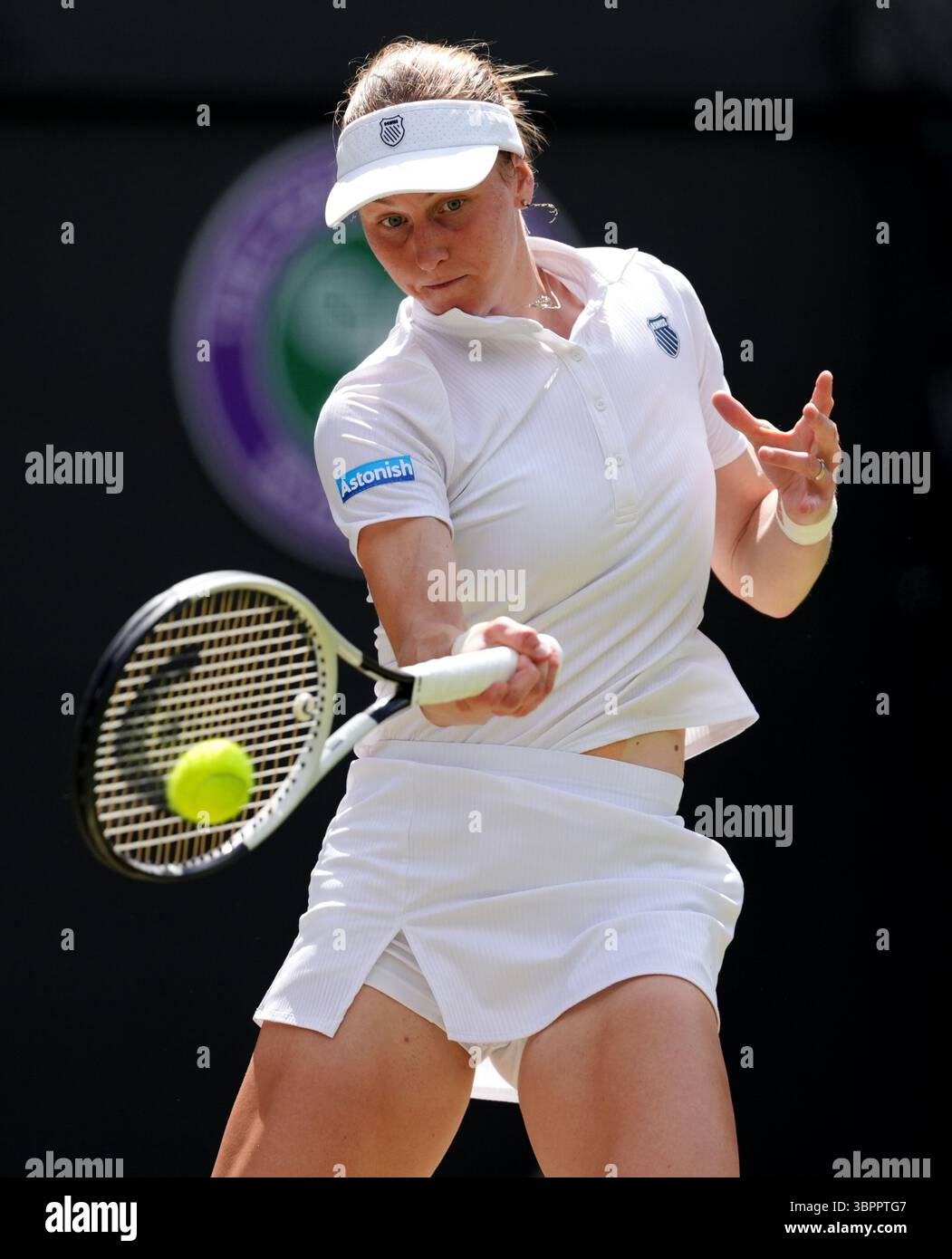 Liudmila Samsonova during her Ladies' Singles match against Iga Swiatek ...