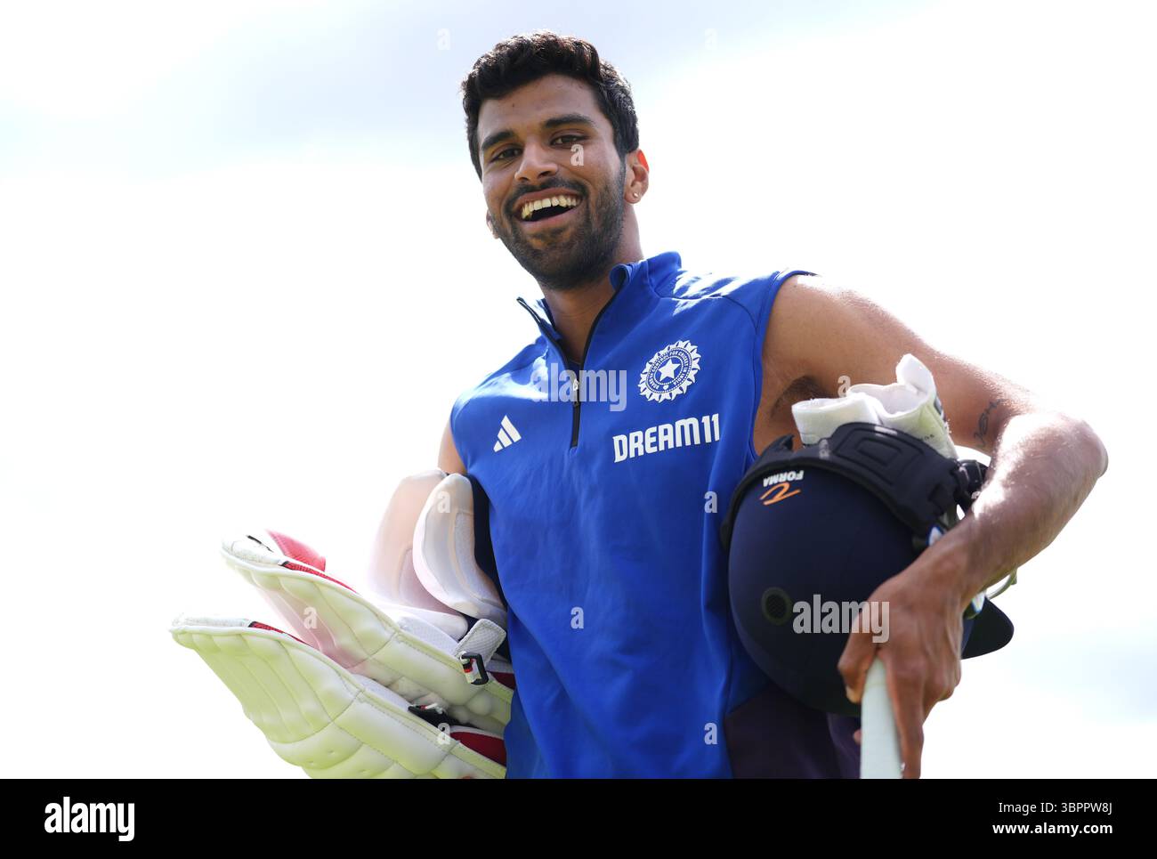 India's Washington Sundar during a nets session at Lord's Cricket ...