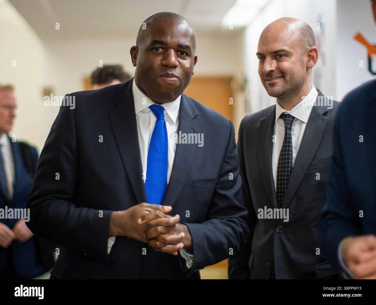 Britain's Foreign Secretary David Lammy, left, and his French ...