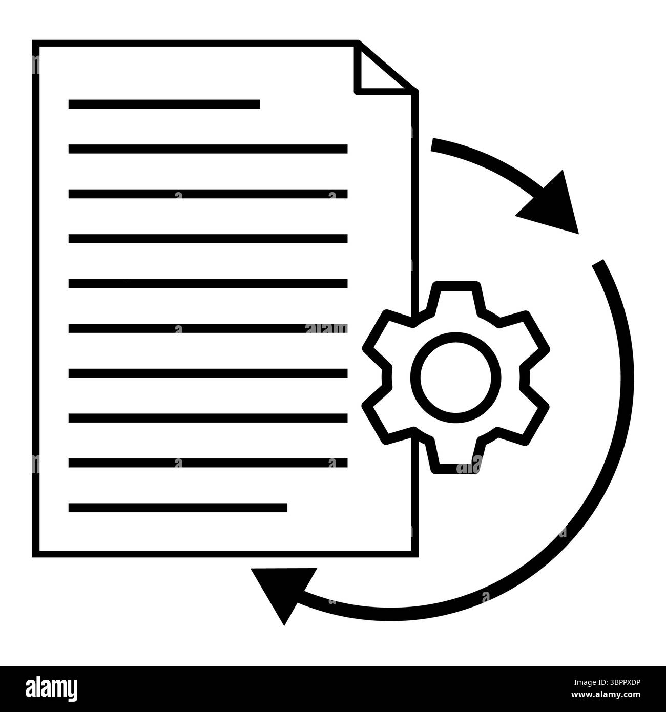 Automated document management system icon. Business automation sign ...