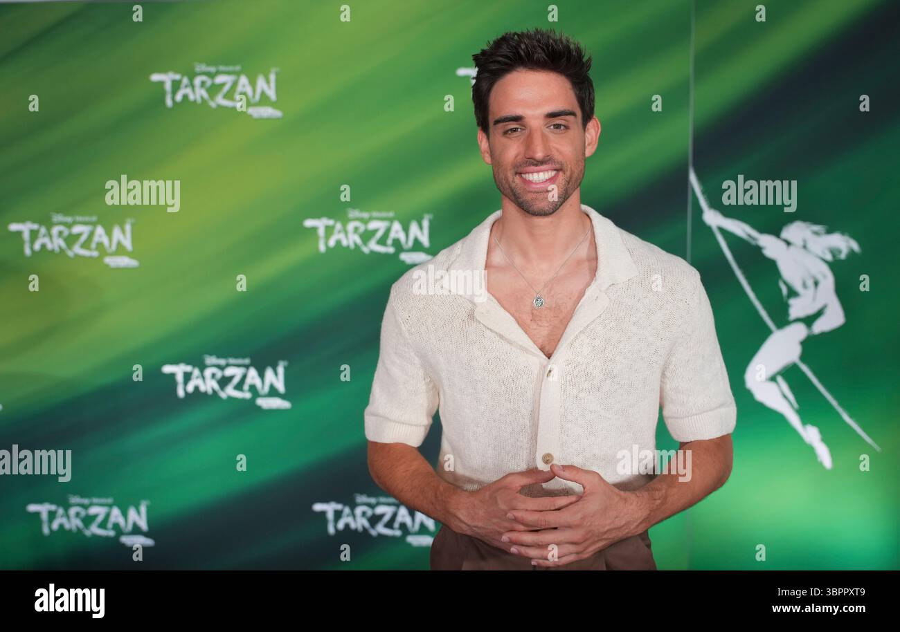 09 July 2025, Hamburg: Philipp Büttner, as Tarzan, the new leading ...