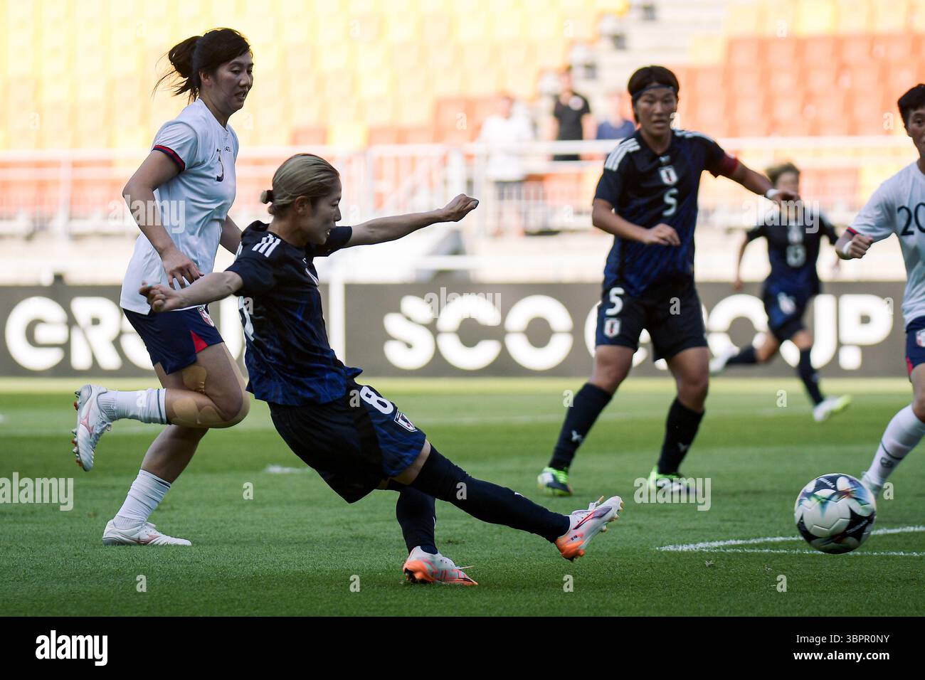 Suwon, Korea Republic. 9 July, 2025. Yui Narimiya #8 of Japan during the EAFF E-1 Women's ...