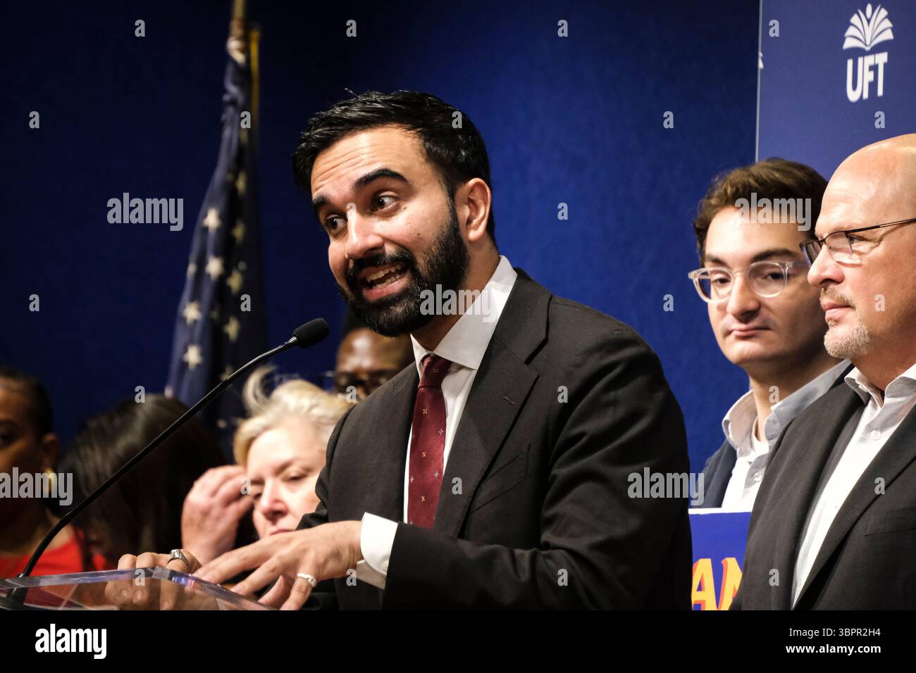 New York NY: July 9th 2025- Mayoral Candidate Zohran Mamdani gets ...
