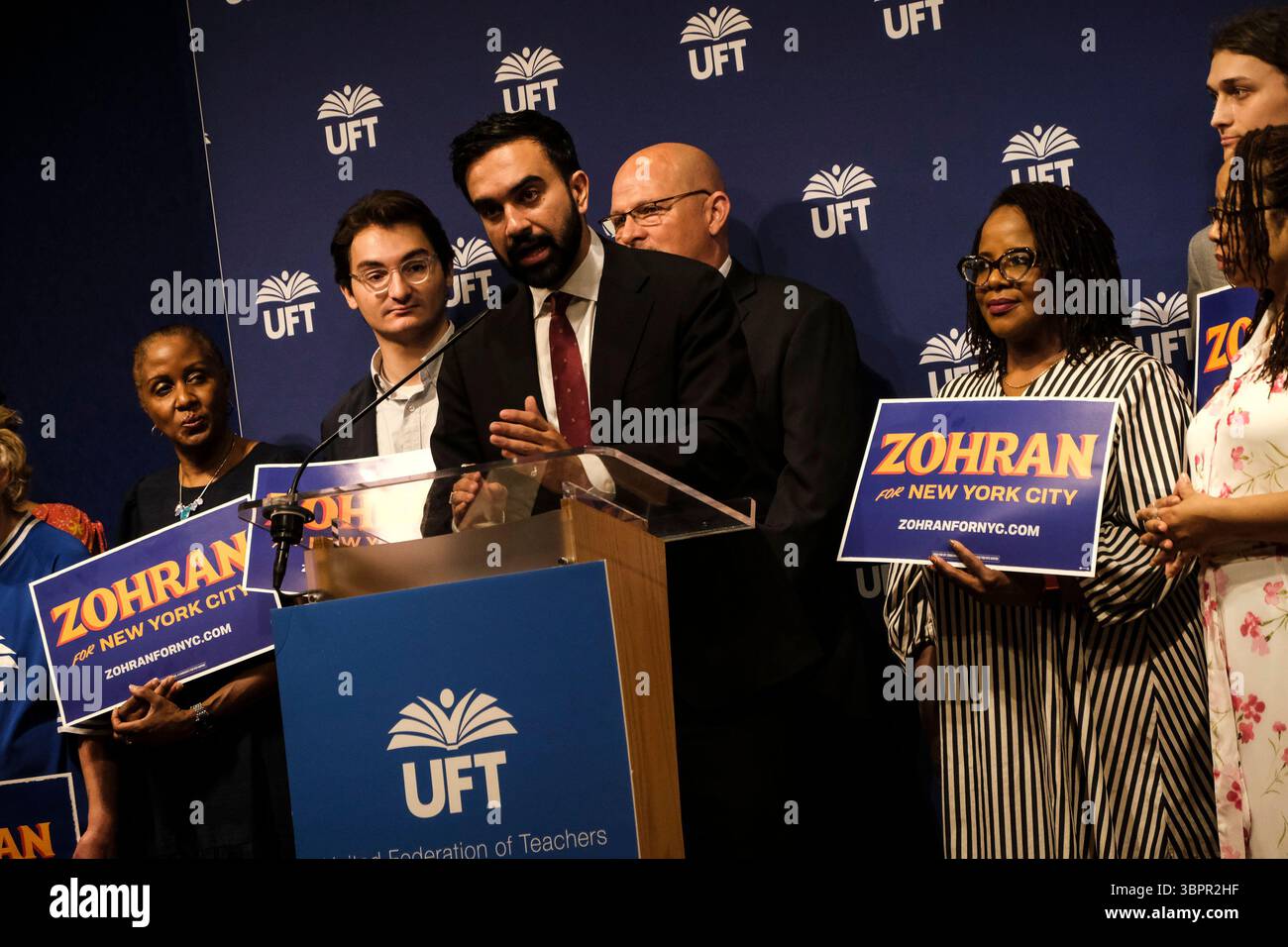 New York NY: July 9th 2025- Mayoral Candidate Zohran Mamdani gets ...