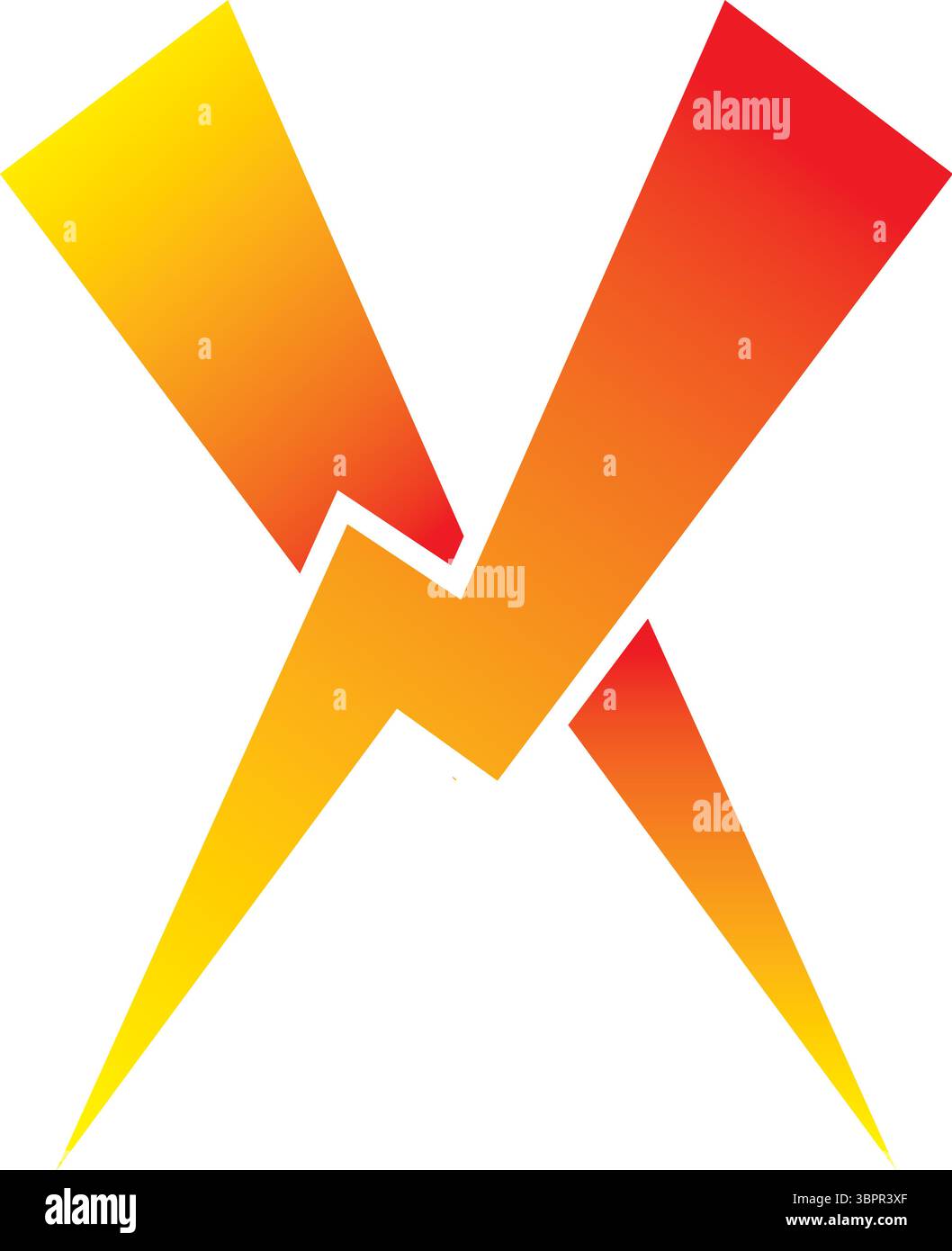 X logo with lightning hi-res stock photography and images - Alamy