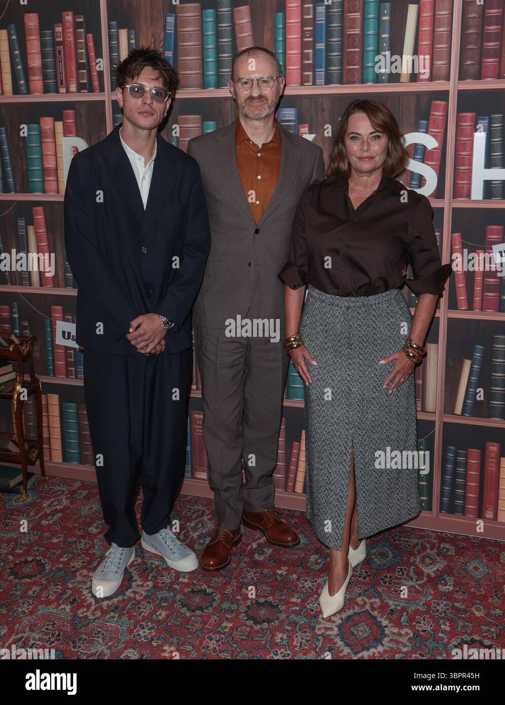 Connor Finch, Mark Gatiss and Polly Walker attend the premiere of ...