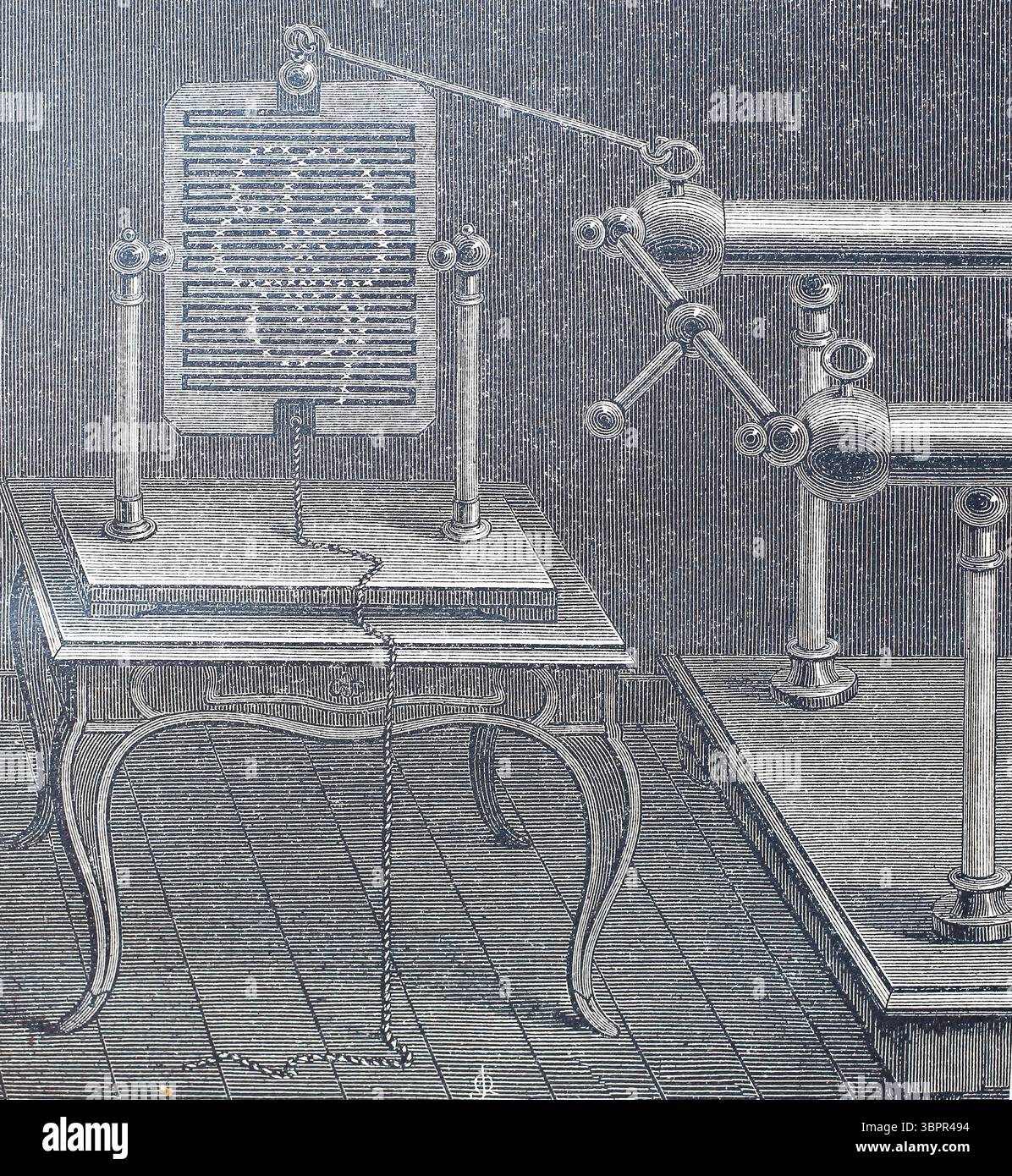 Electric lightning board, historical, digitally improved reproduction ...