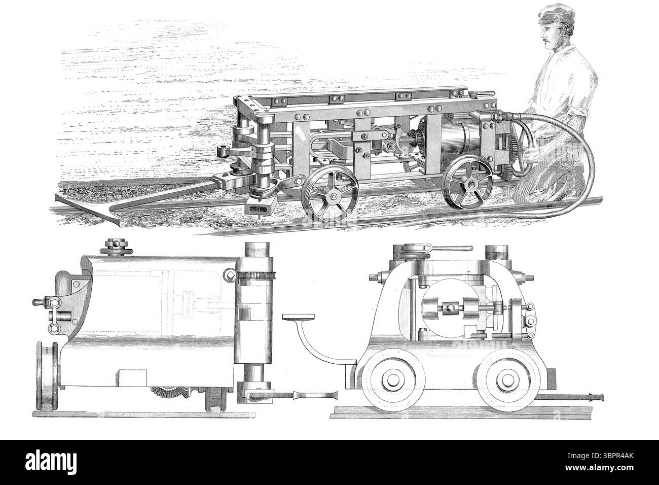 Coal-cutting machine by Frith and Donnisthorpe, historical, digitally ...