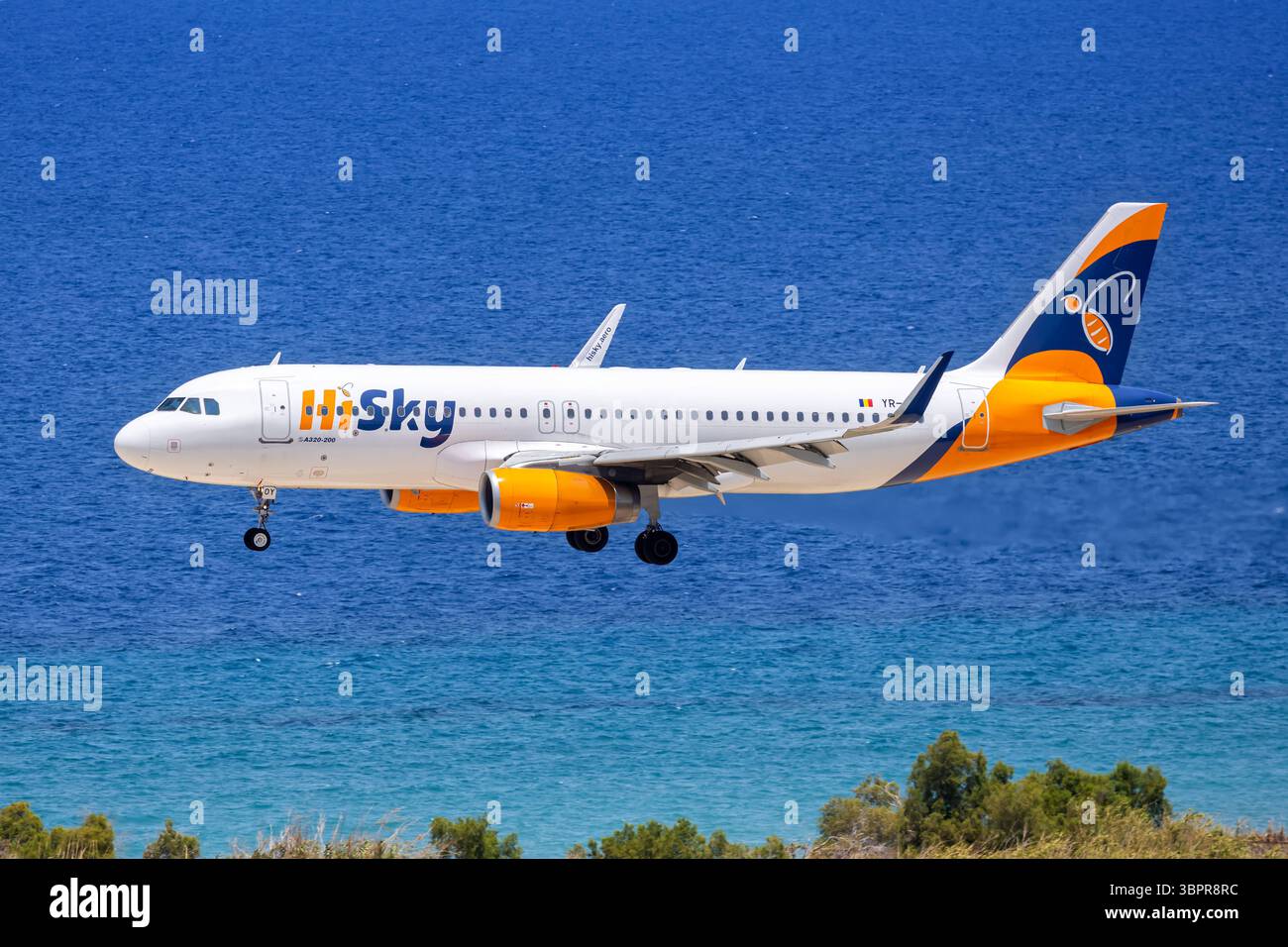 HiSky Airbus A320 Flugzeug Flughafen Rhodos in Griechenland Rhodos ...