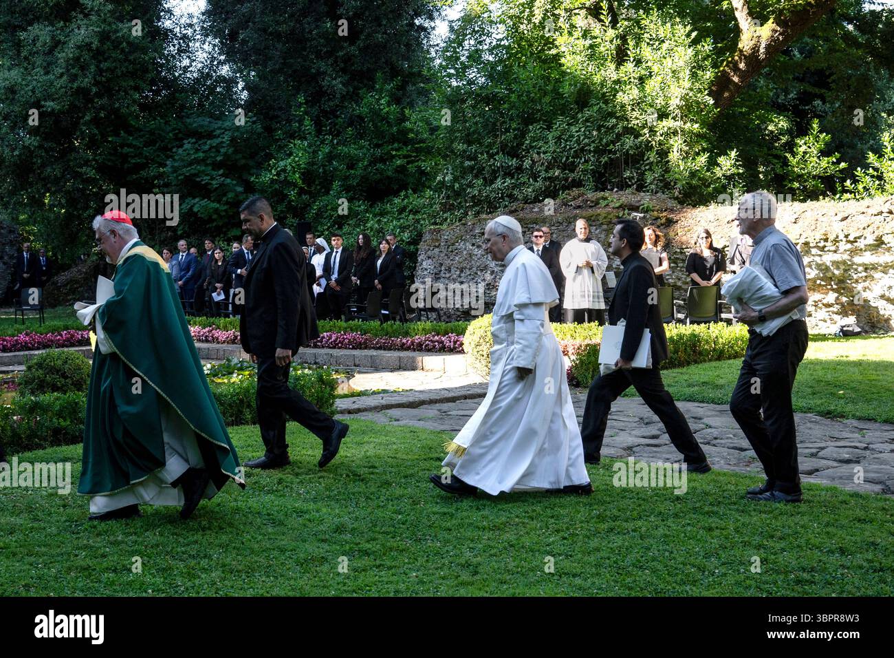 Vatican City, Vatican, 09 July 2025. Pope Leo XIV arrives to celebrate ...