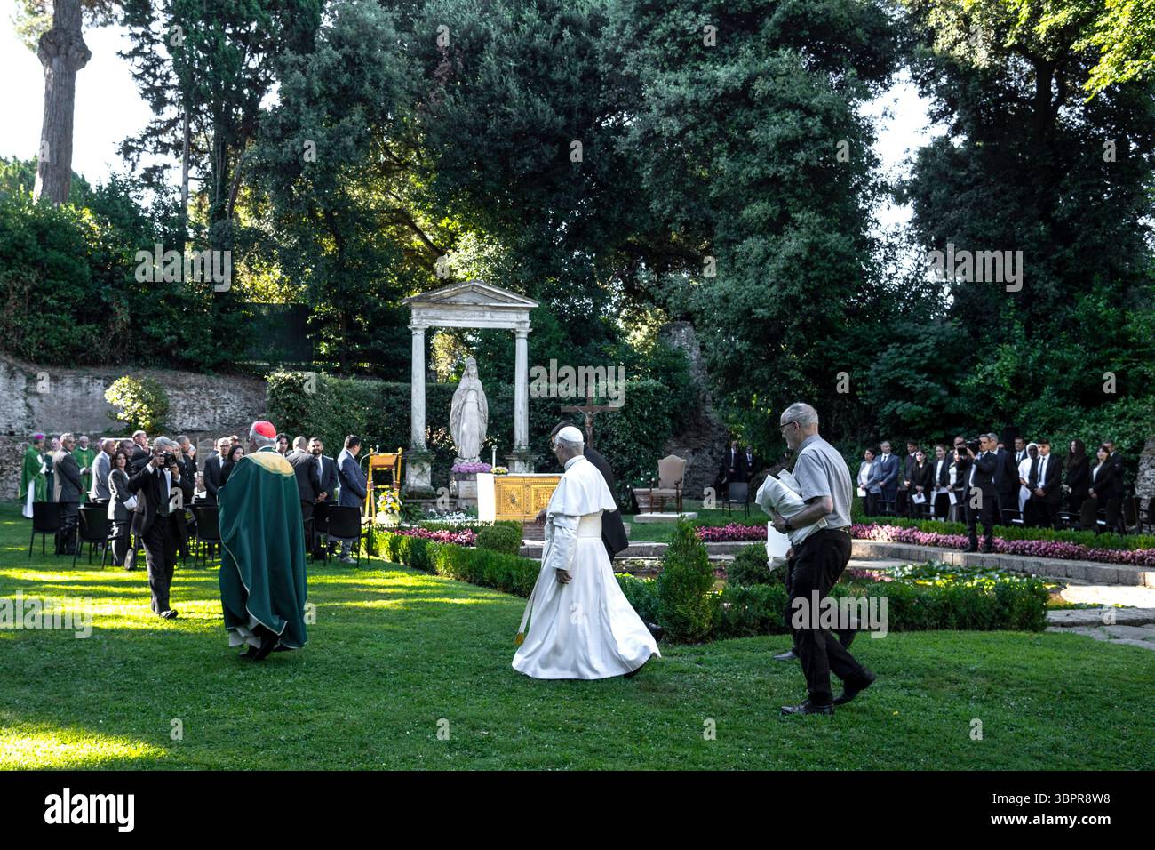 Vatican City, Vatican, 09 July 2025. Pope Leo XIV arrives to celebrate ...