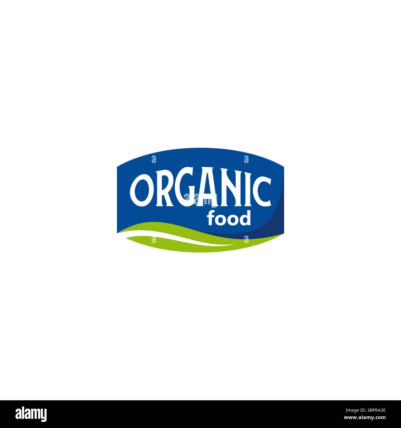 Organic Foods Label Logo Design. Organic Leaf Vector Stock Vector Image ...