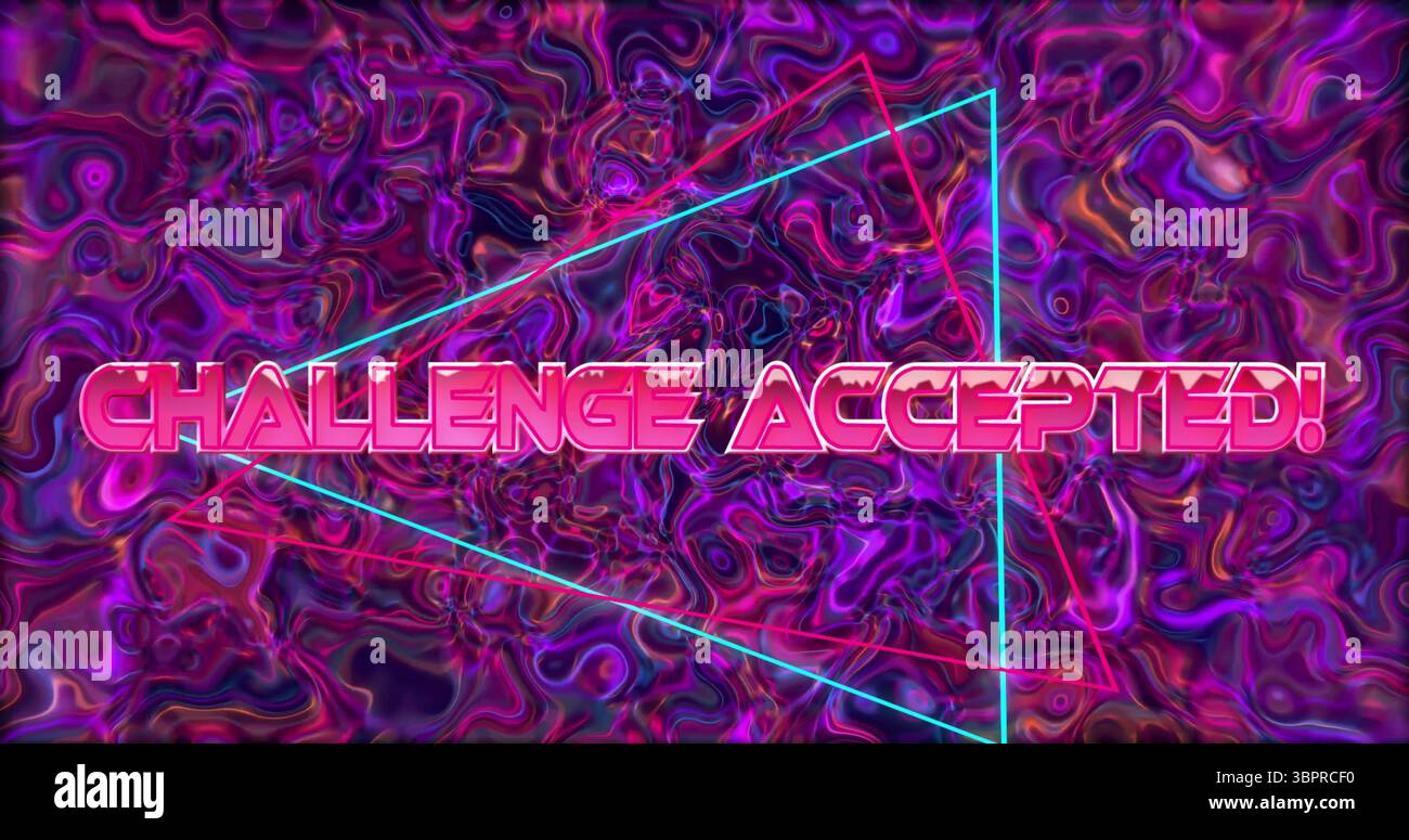 Challenge accepted text on vibrant hi-res stock photography and images ...