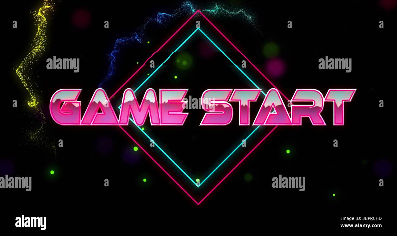 Animation start text shapes on hi-res stock photography and images - Alamy