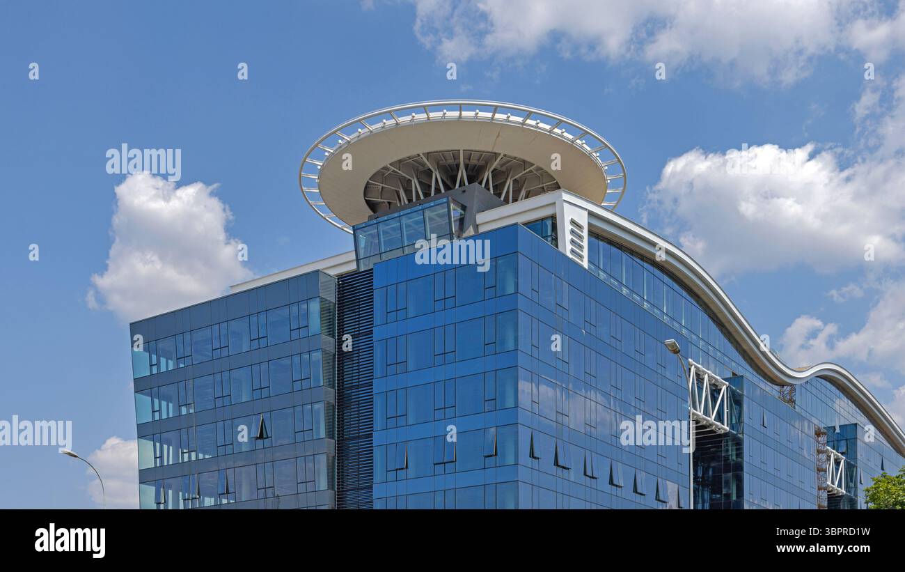 Helipad Platform Structure at Top of New Office Building Tower Stock ...