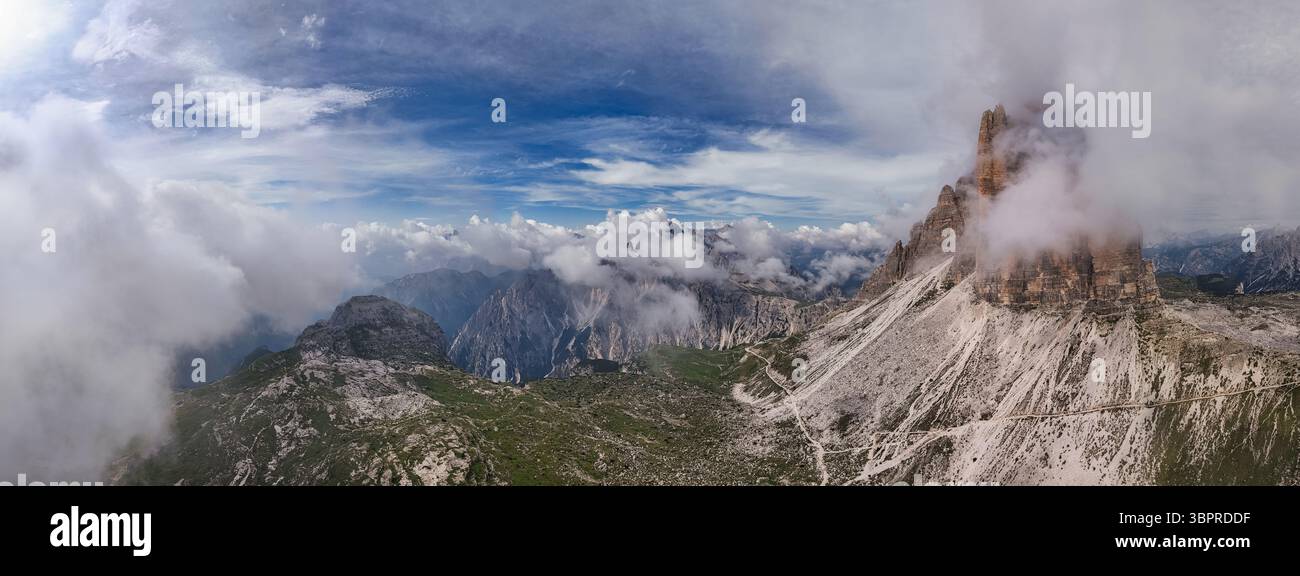 Towering peaks tre cime hi-res stock photography and images - Alamy