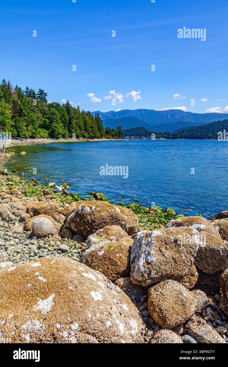 The beach at Cates Park in North Vancouver Canada Stock Photo - Alamy