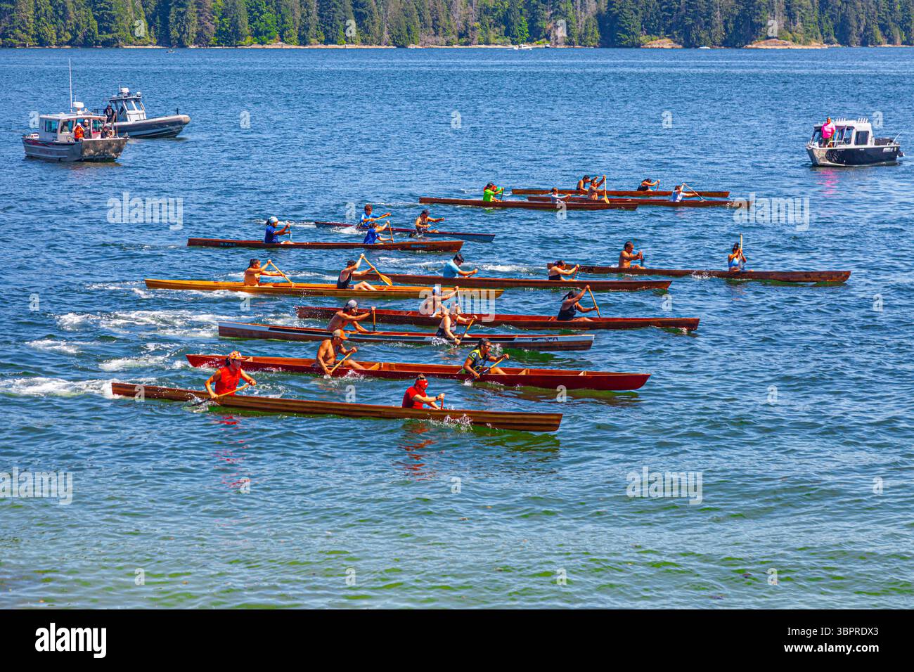 First Nations dugout canoe racing at Cates Park in North Vancouver ...