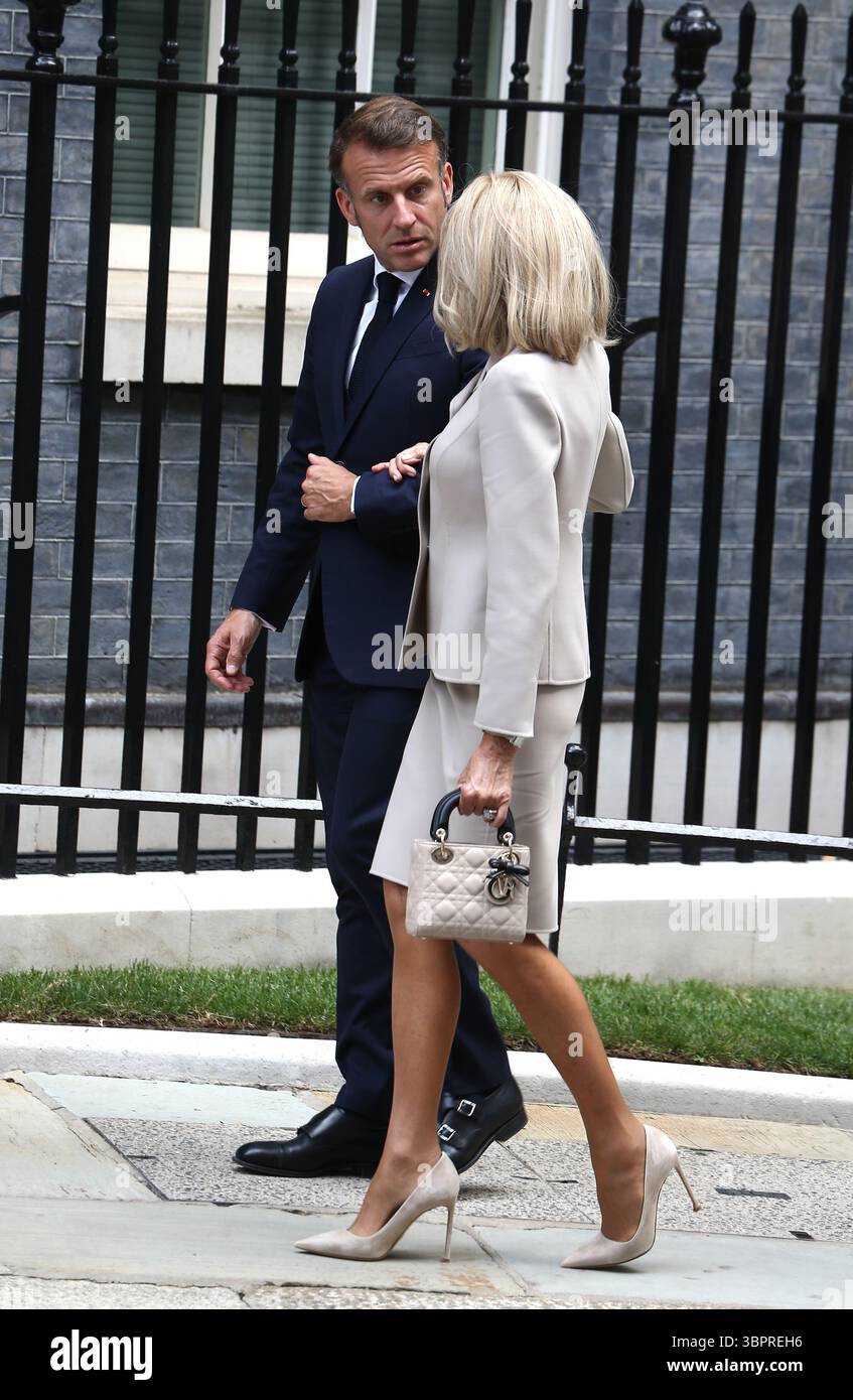 Emmanuel Macron, France President and Brigitte Macron, France first ...
